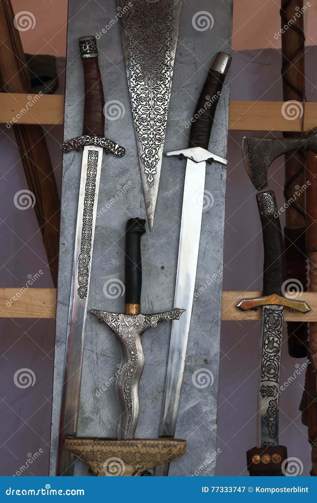 Blades stock image. Image of culture, iron, handles, blacksmith - 77333747