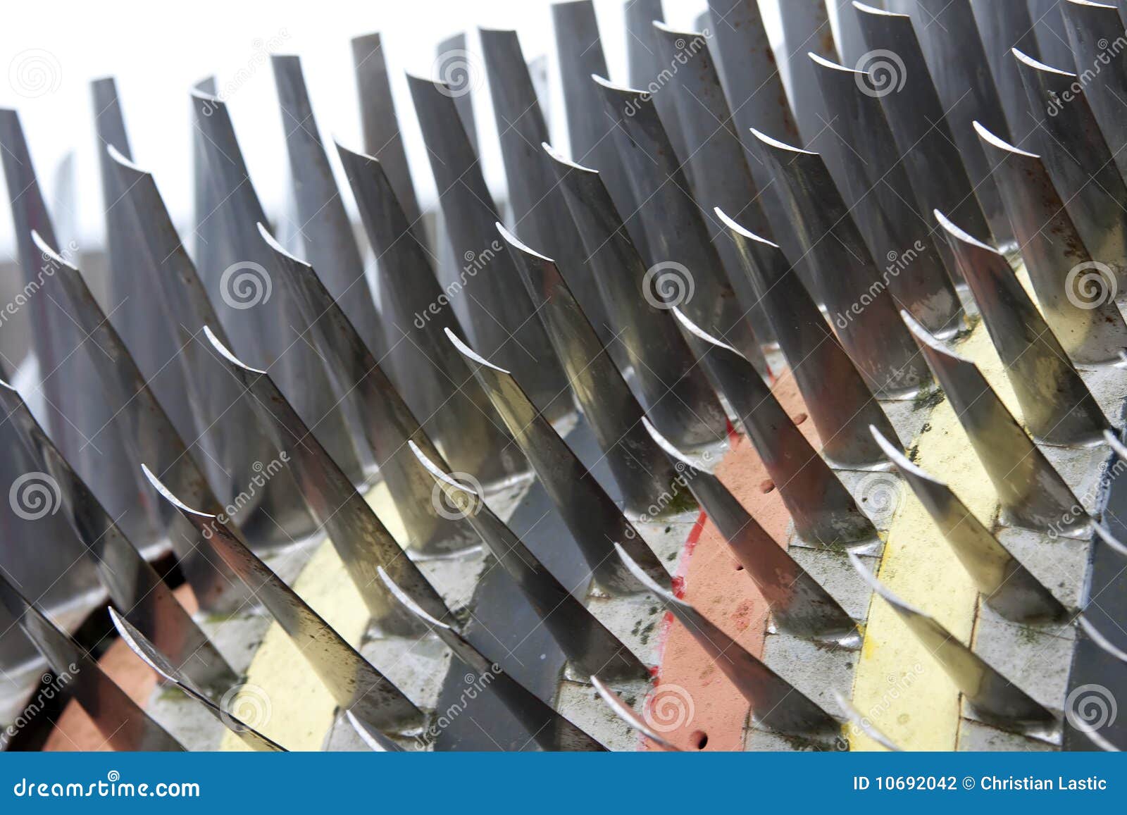 Blades of steel stock photo. Image of aerodynamic, machined - 10692042