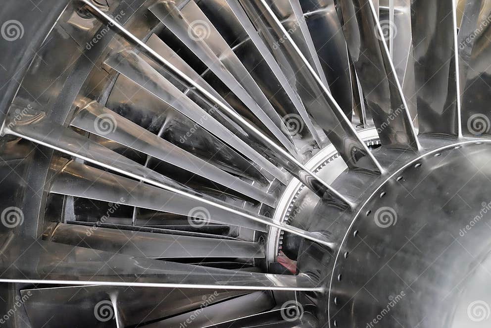 Blades of the Turbo Jet Engine Stock Photo - Image of military ...