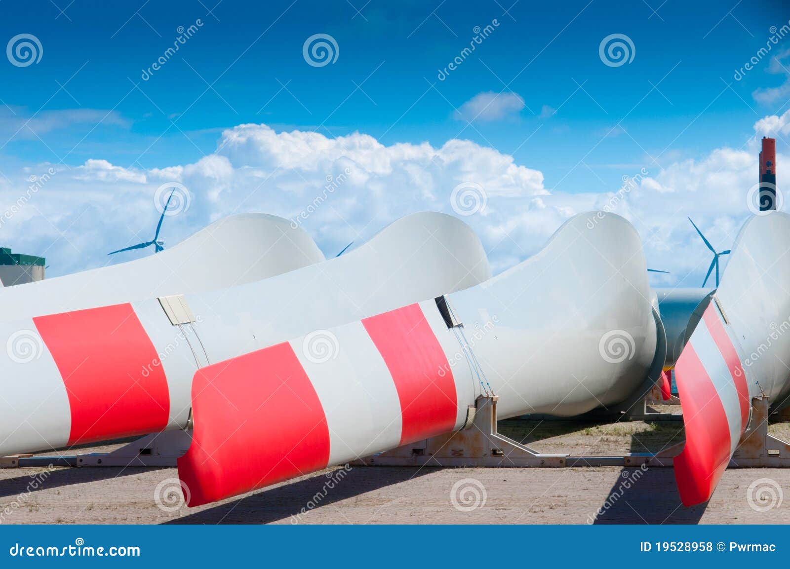 Blades of a Windmill on the Ground Stock Photo - Image of energy ...