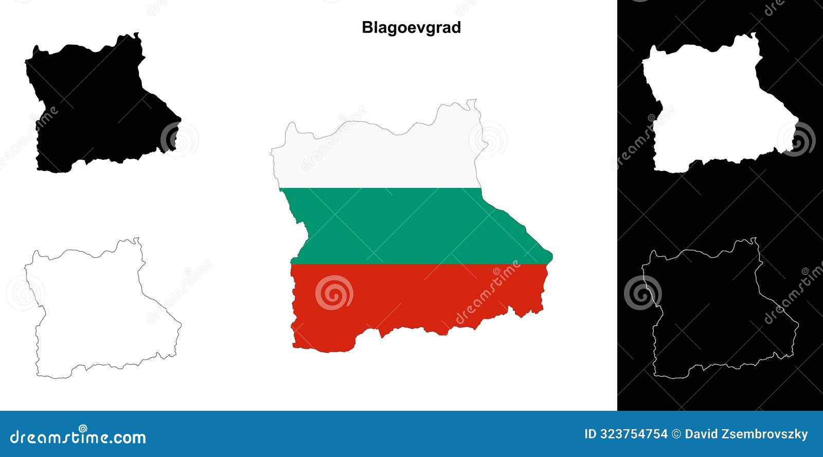 Blagoevgrad outline map stock illustration. Illustration of territory ...