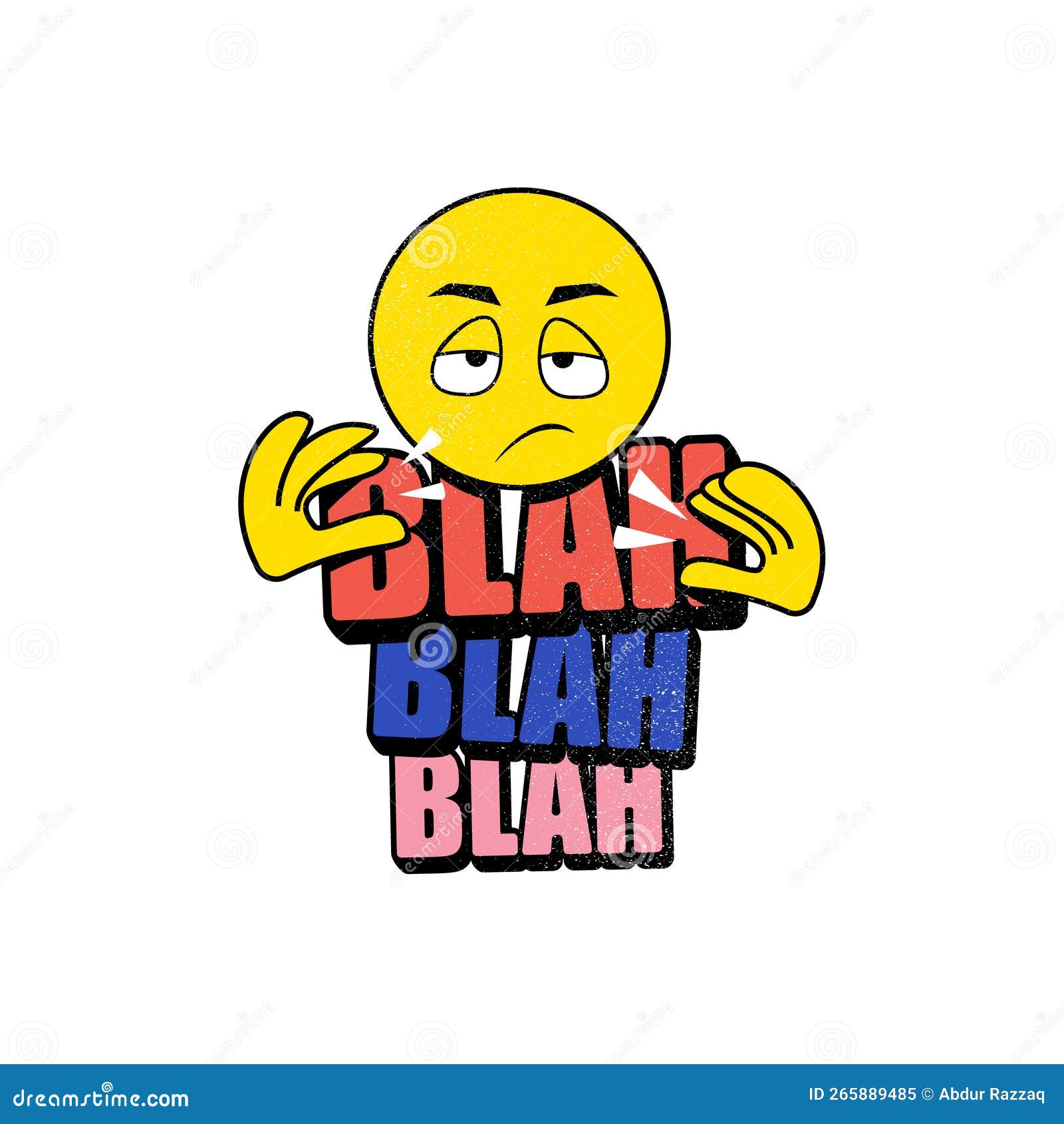 Blah Blah Blah T-shirt Design Vector Stock Illustration - Illustration ...