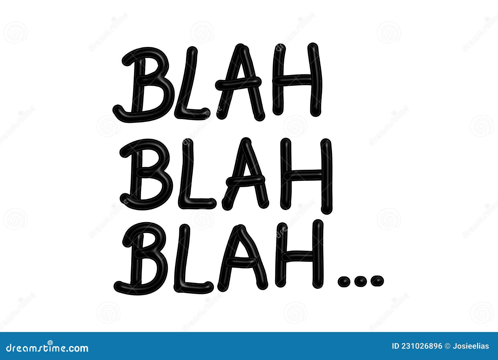 Blah Blah Blah. Handwritten Text. Modern Calligraphy. Inspirational ...
