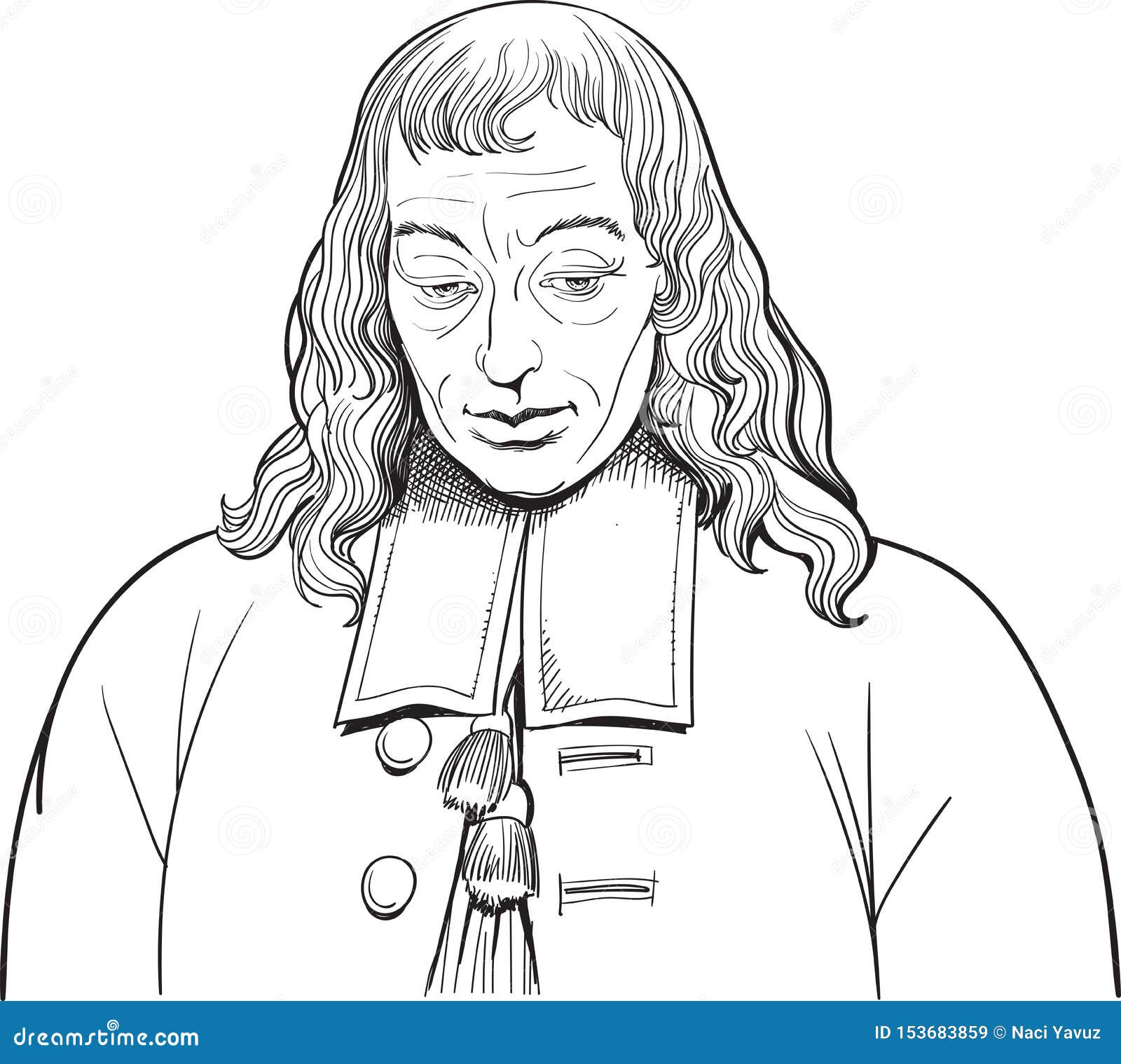 The Blaise Pascal`s Portrait, A French Mathematician, Physicist ...