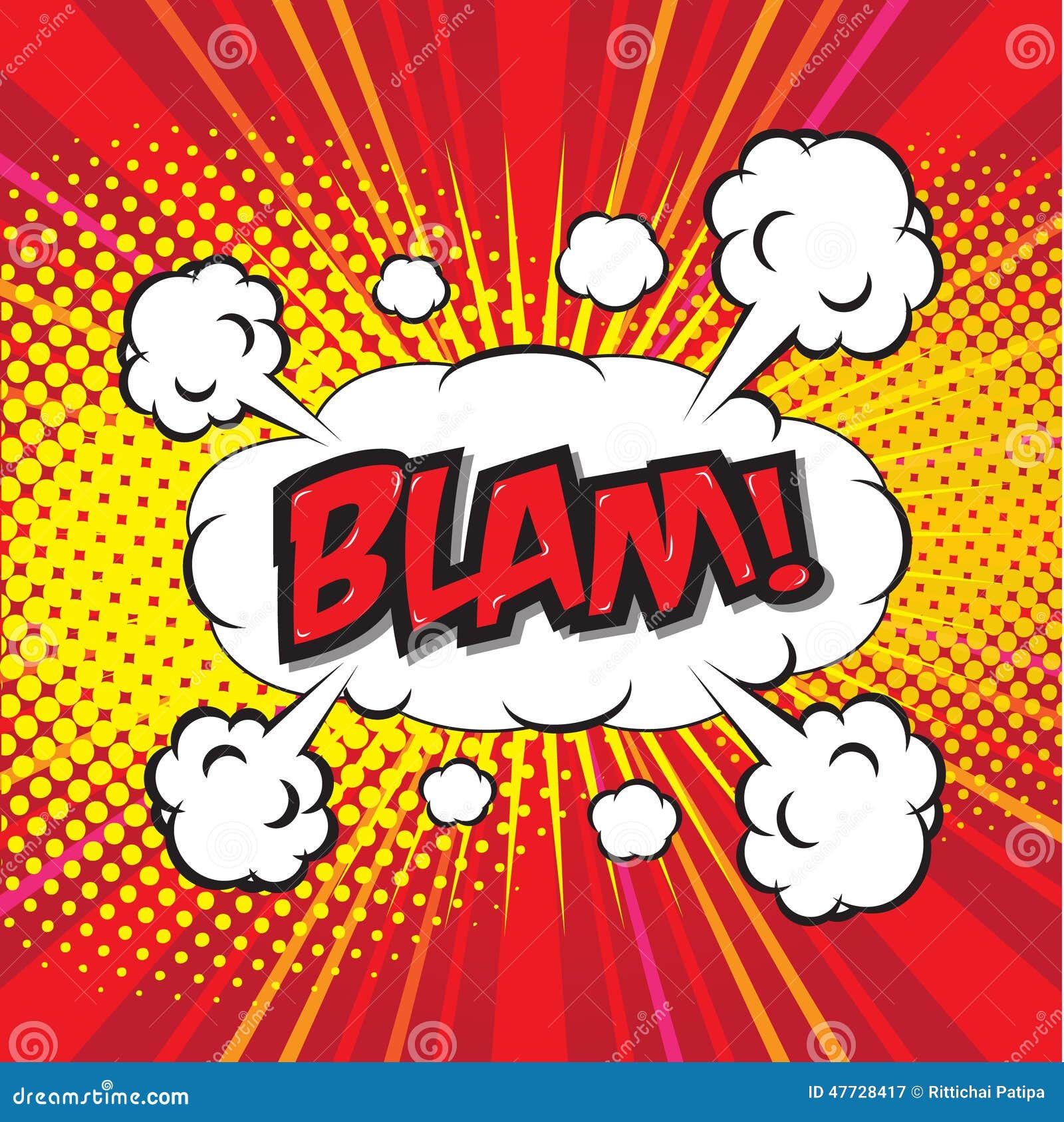 BLAM! comic word. stock vector. Illustration of power - 47728417