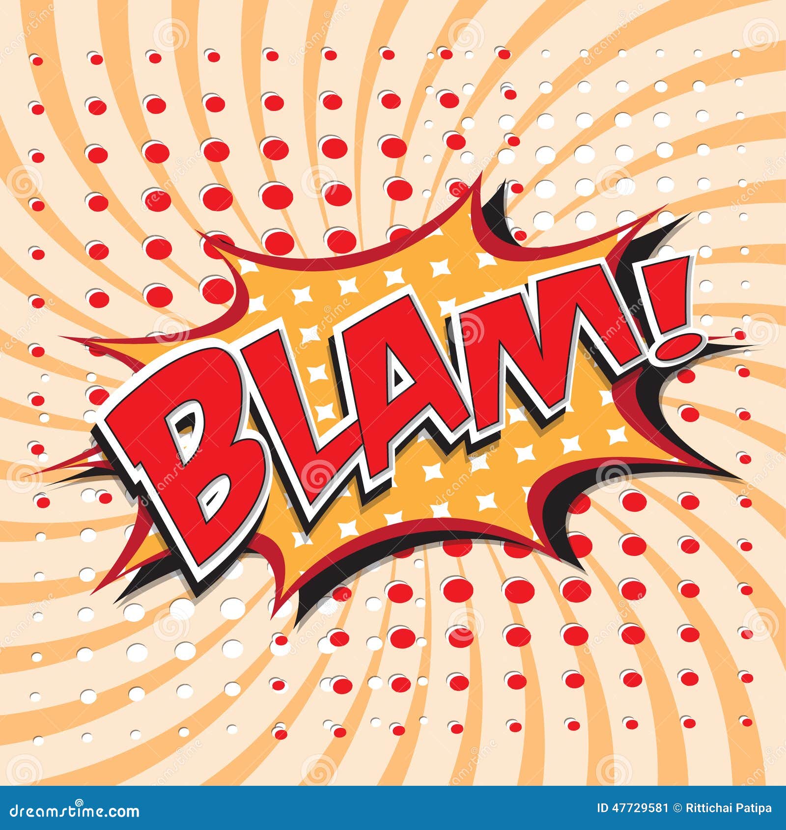 BLAM! Comic Word. Cartoon Vector | CartoonDealer.com #48031041
