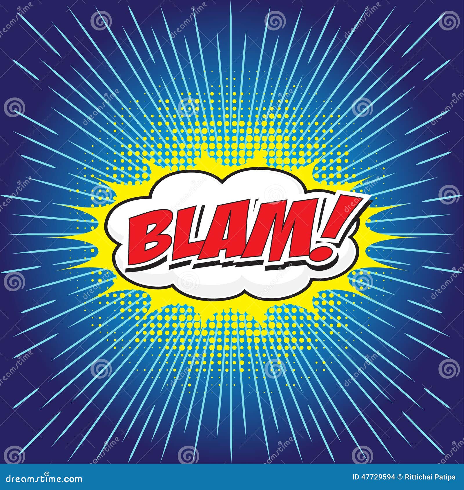 BLAM! Comic Word. Cartoon Vector | CartoonDealer.com #47728417