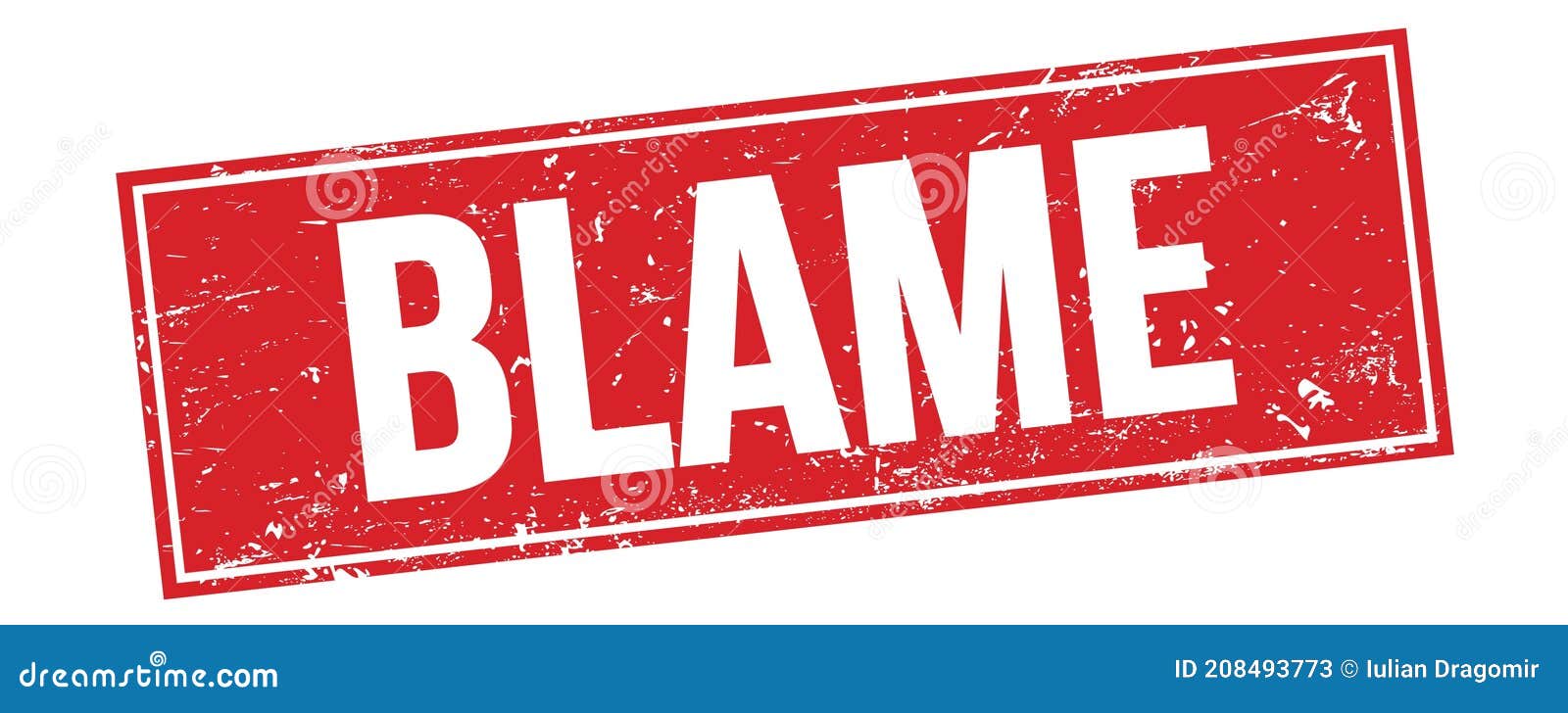 BLAME Text on Red Grungy Rectangle Stamp Stock Illustration ...