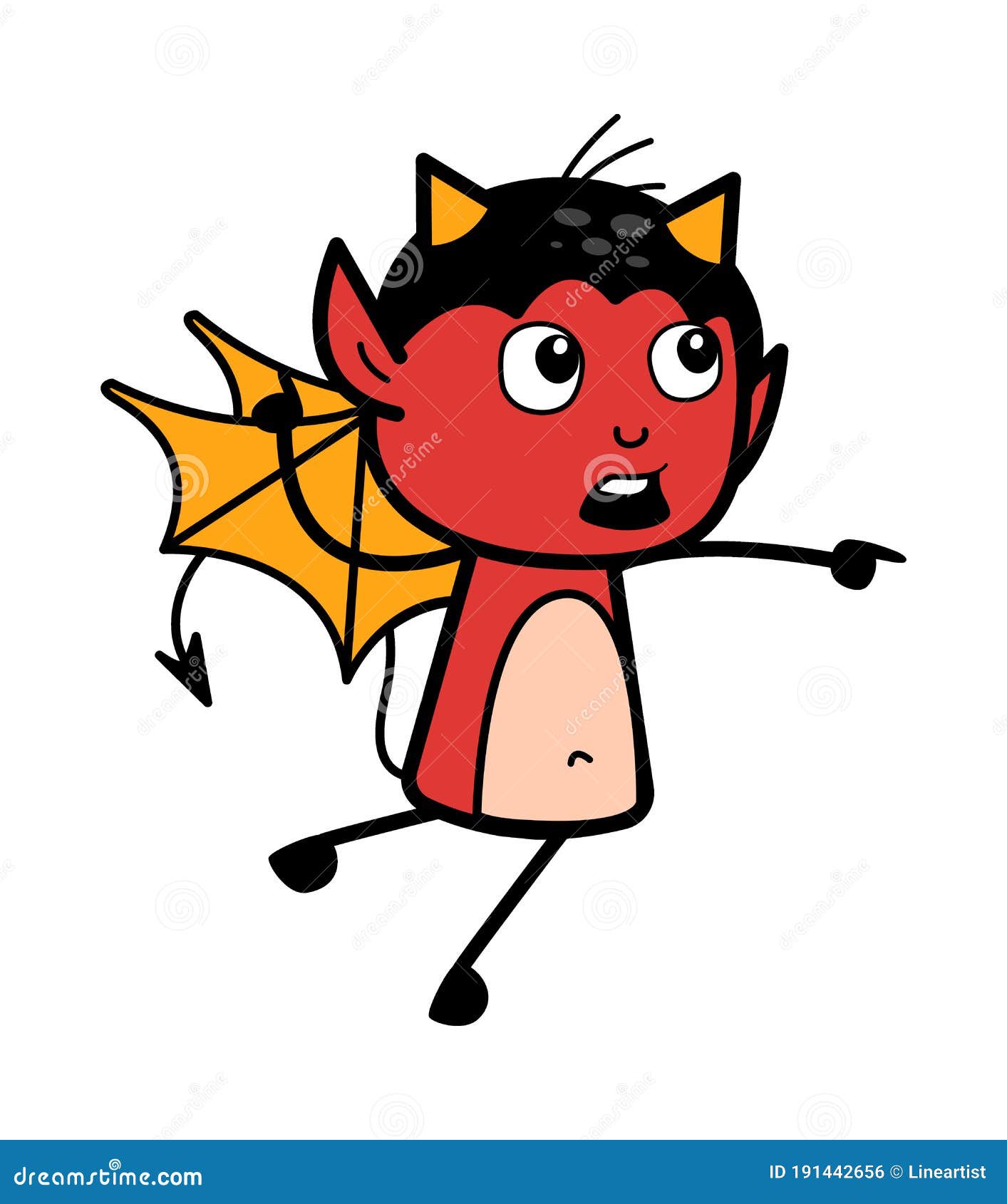 Blaming Devil Cartoon stock illustration. Illustration of devil - 191442656