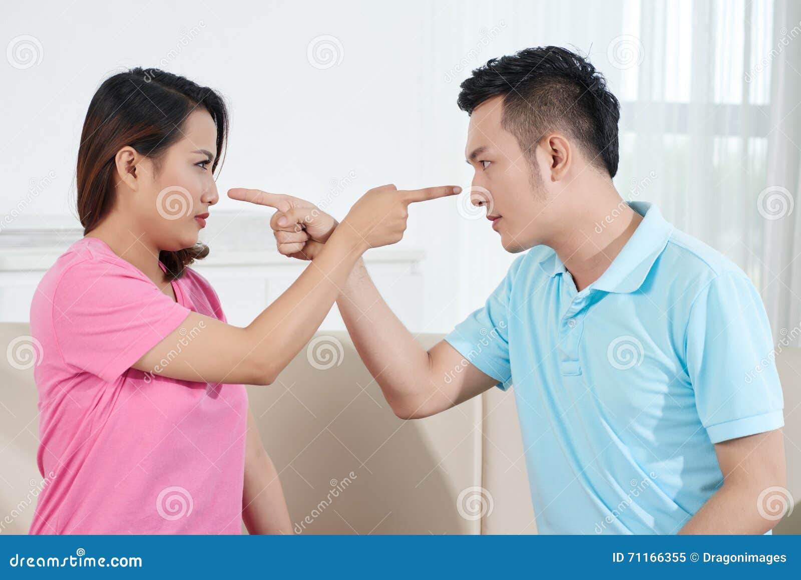 Blaming each other stock image. Image of asian, emotion - 71166355