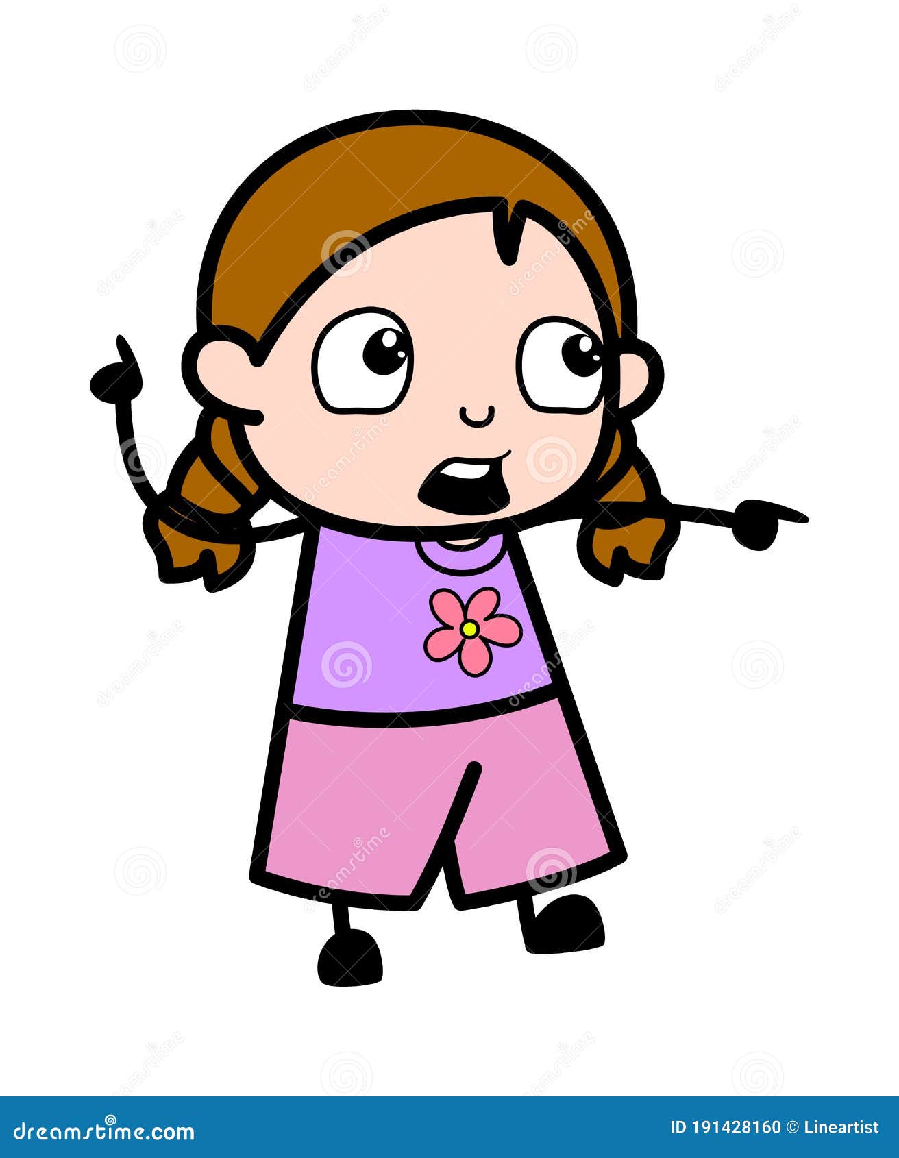 Blaming Girl Cartoon stock illustration. Illustration of funny - 191428160