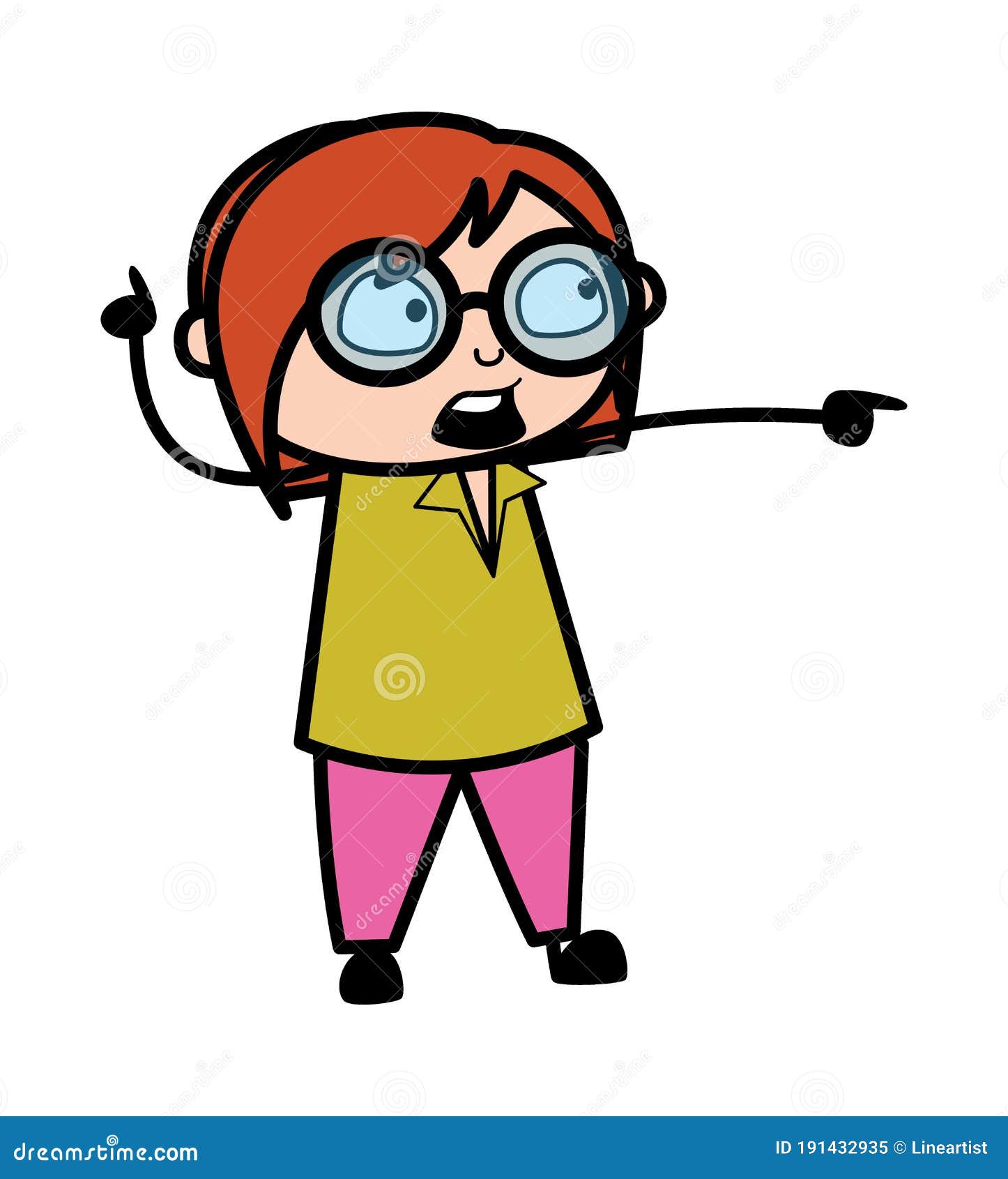 Blaming Teacher Cartoon stock illustration. Illustration of shouting ...