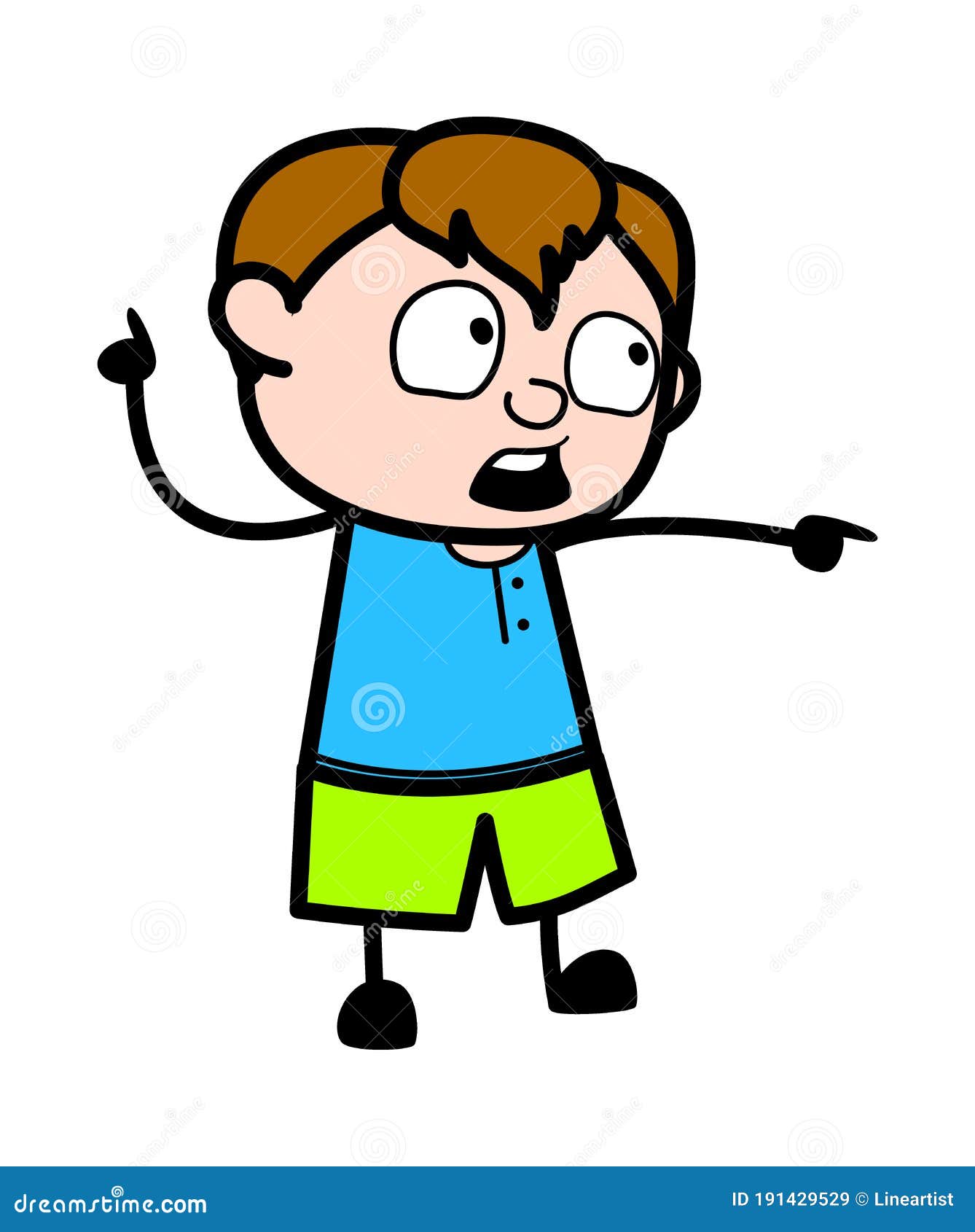 Blaming Teen Boy Cartoon stock illustration. Illustration of doodle ...