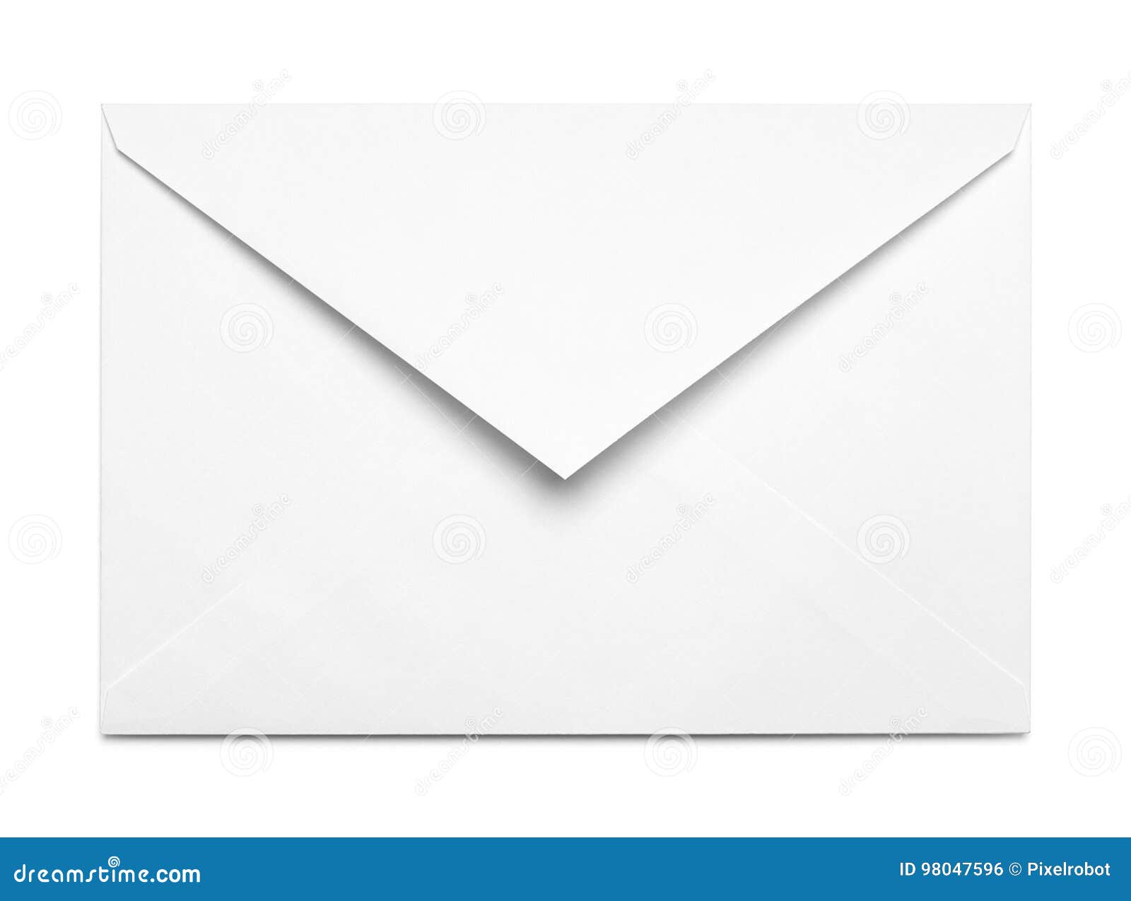 Blanc d'enveloppe ouvert photo stock. Image du courrier - 98047596