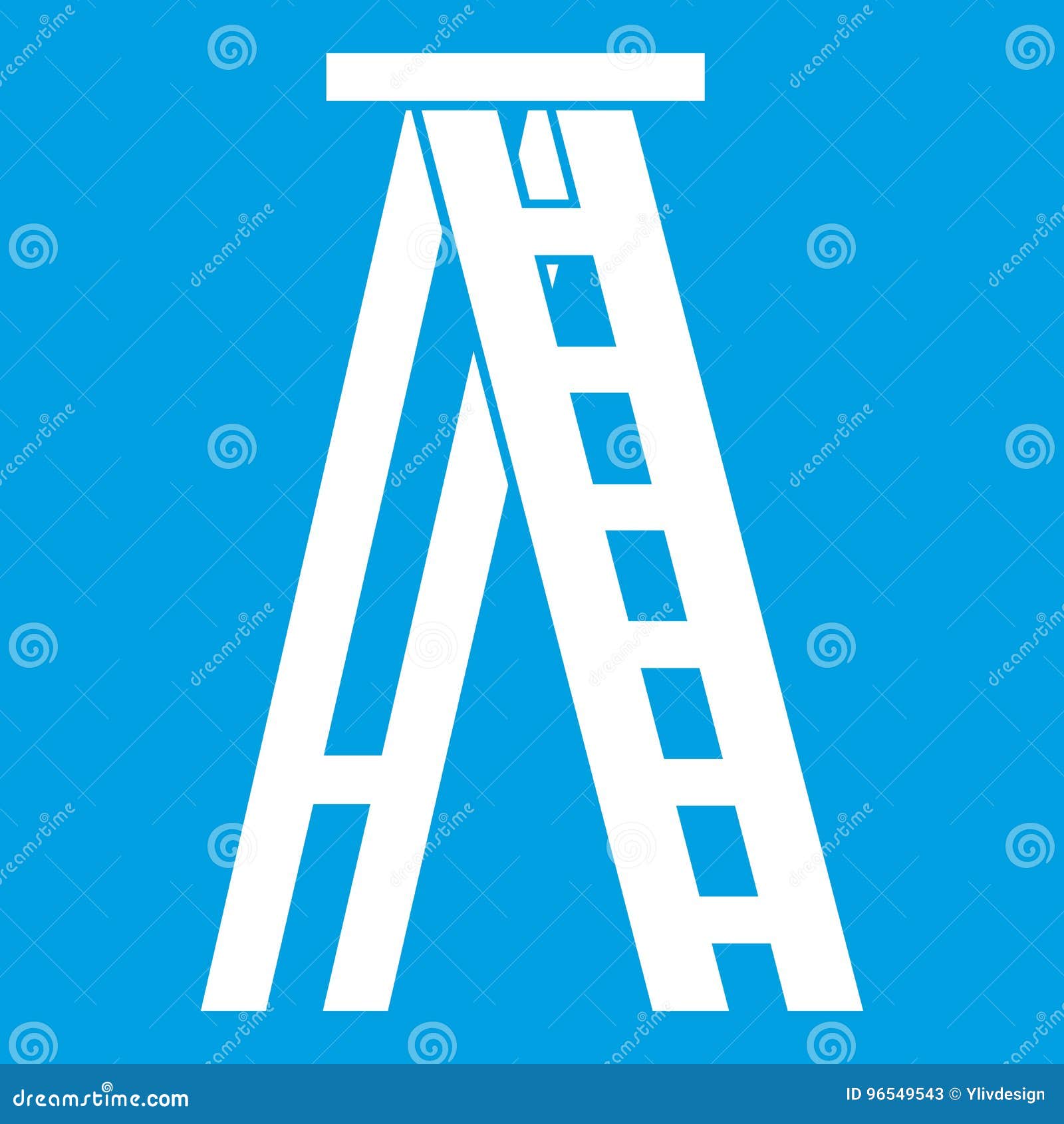 Blanc d'icône d'escabeau illustration de vecteur. Illustration du ...