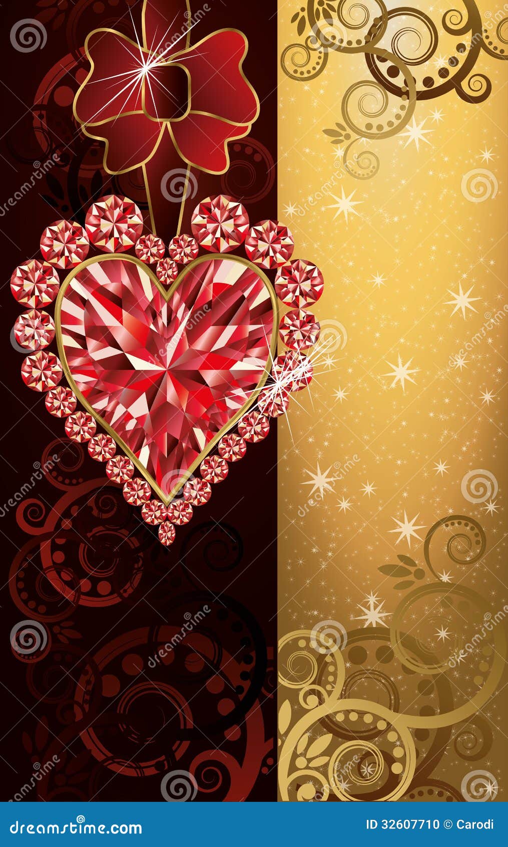 Blanc D'invitation De Mariage Avec Le Coeur Rouge Illustration Stock ...