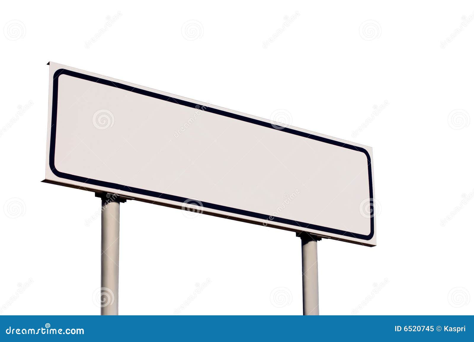 Blanc D'isolement Par Guide Directionnel De Signe De Route De Poteau ...