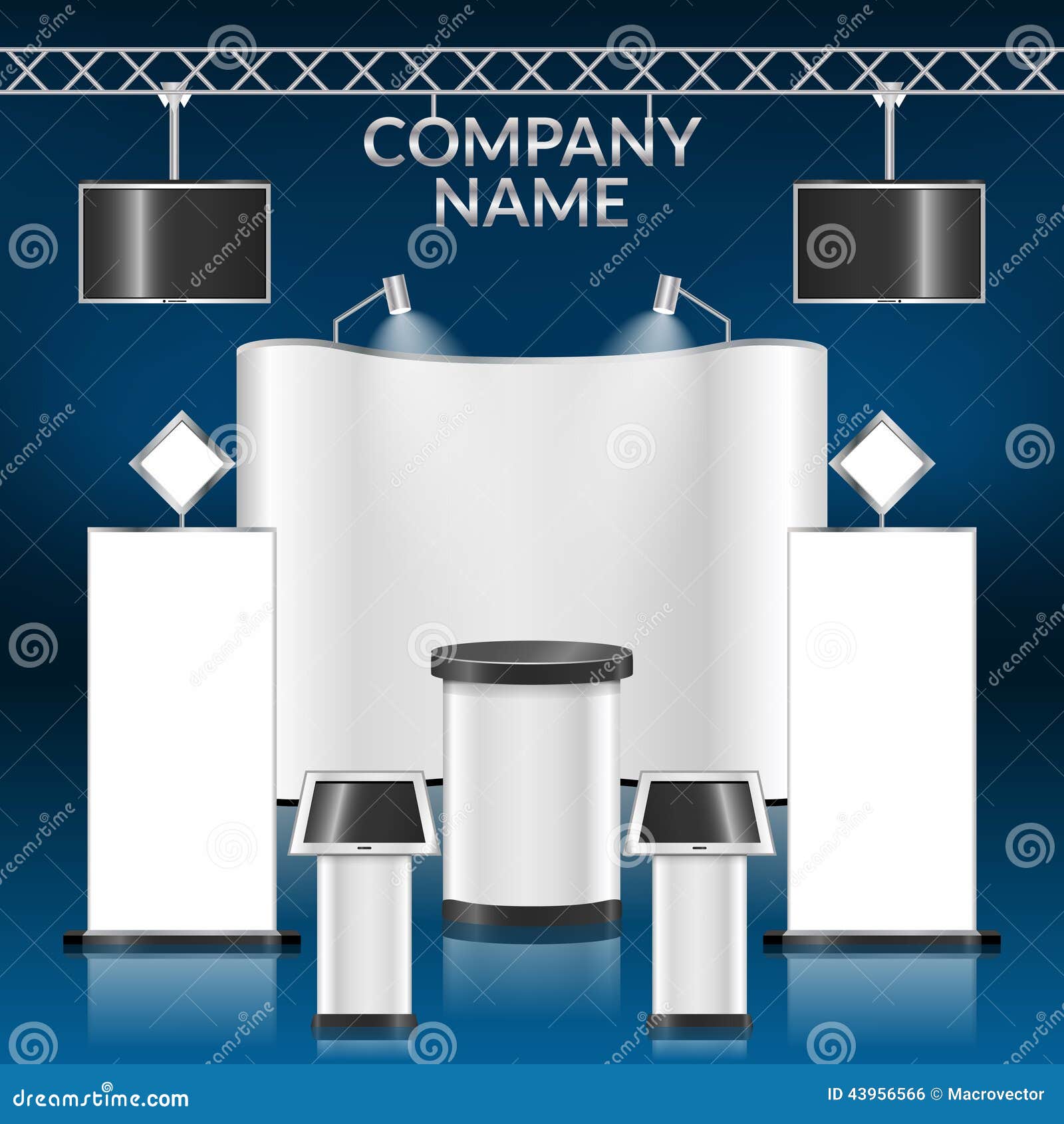 Blanc De Support D'exposition Illustration de Vecteur - Illustration du ...