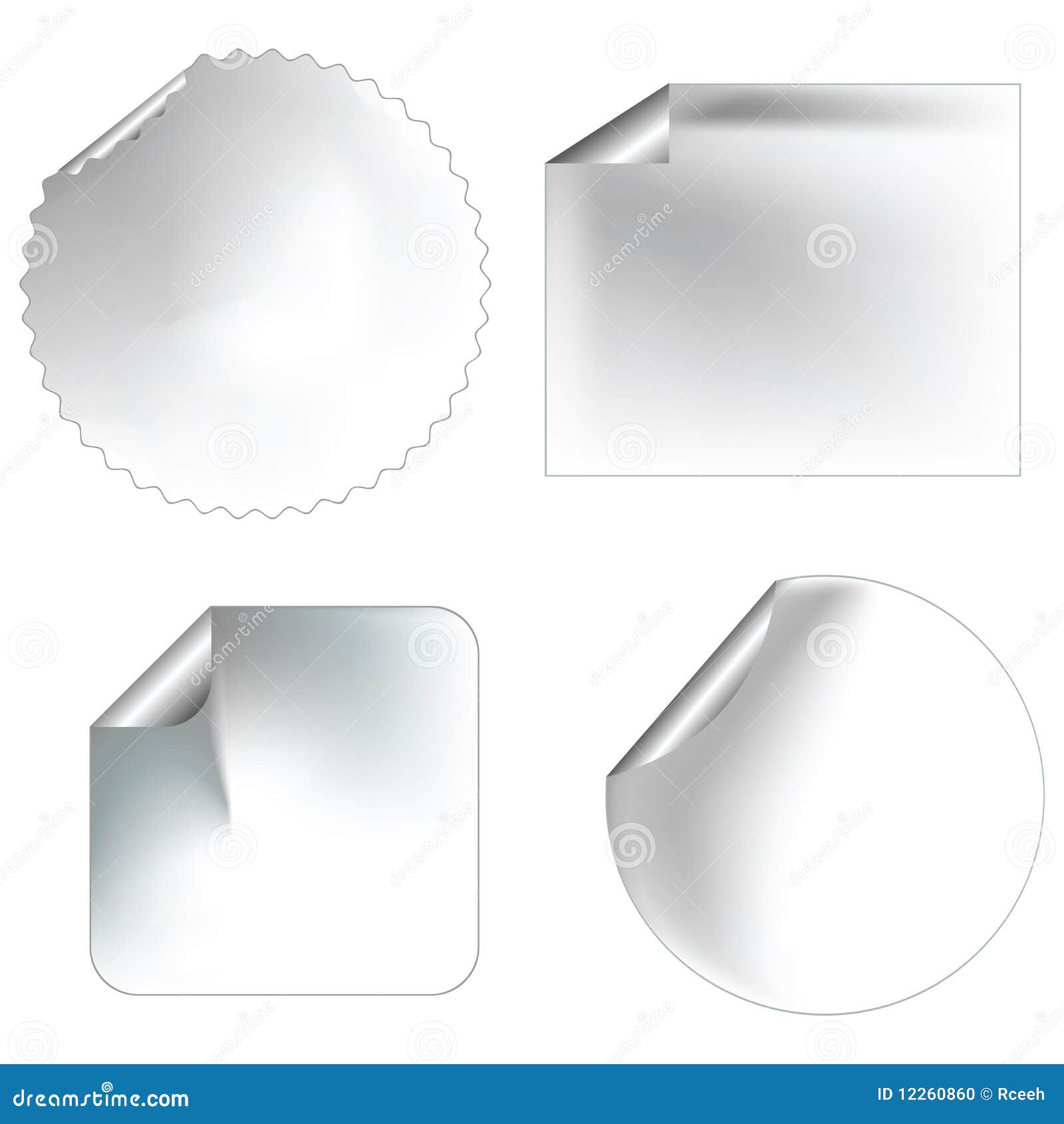 Blanc stickers/labels stock vector. Illustration of element - 12260860