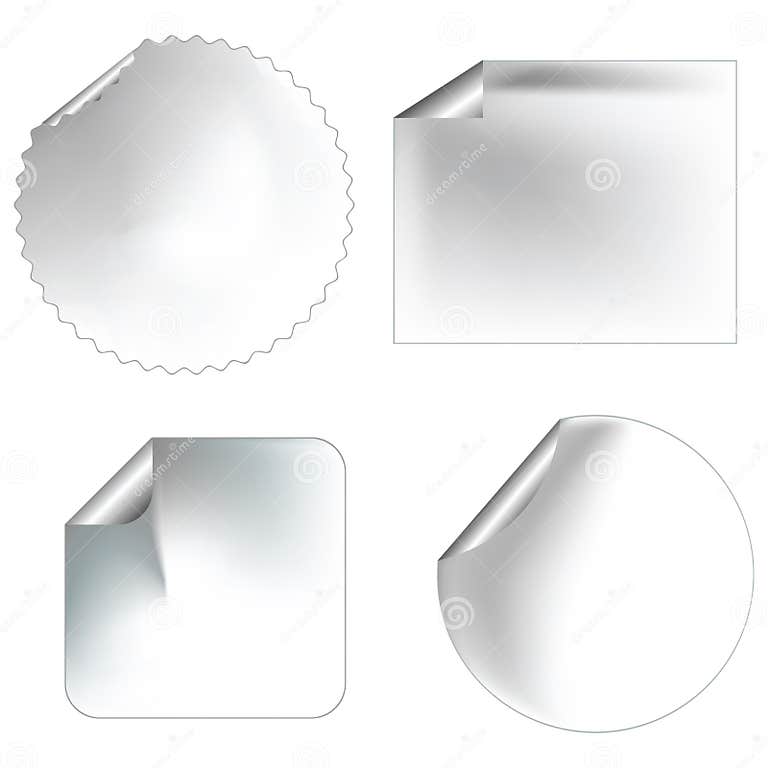 Blanc stickers/labels stock vector. Illustration of element - 12260860