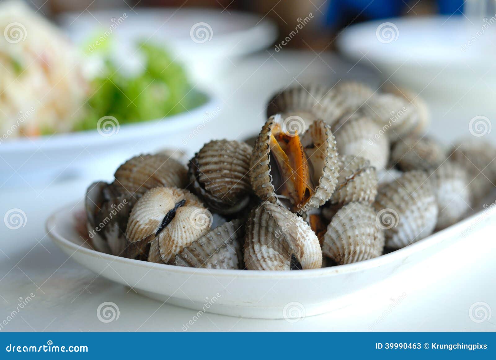 Blanched cockles stock image. Image of nutrition, cockleshells - 39990463