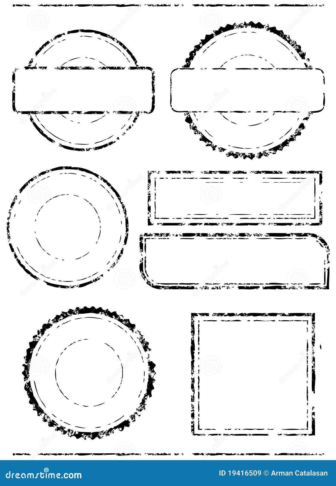 Blanck stamps stock vector. Illustration of guarantee - 19416509