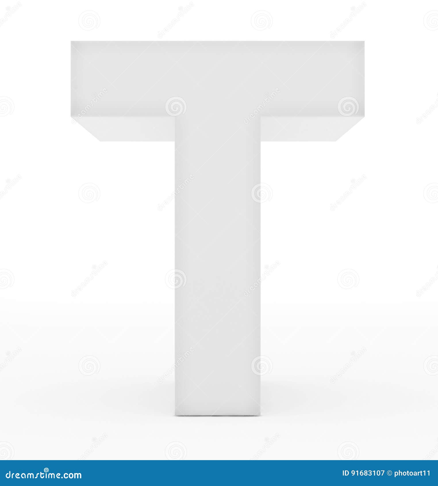 Blanco De La Letra T 3d Aislado En Blanco Stock de ilustración ...