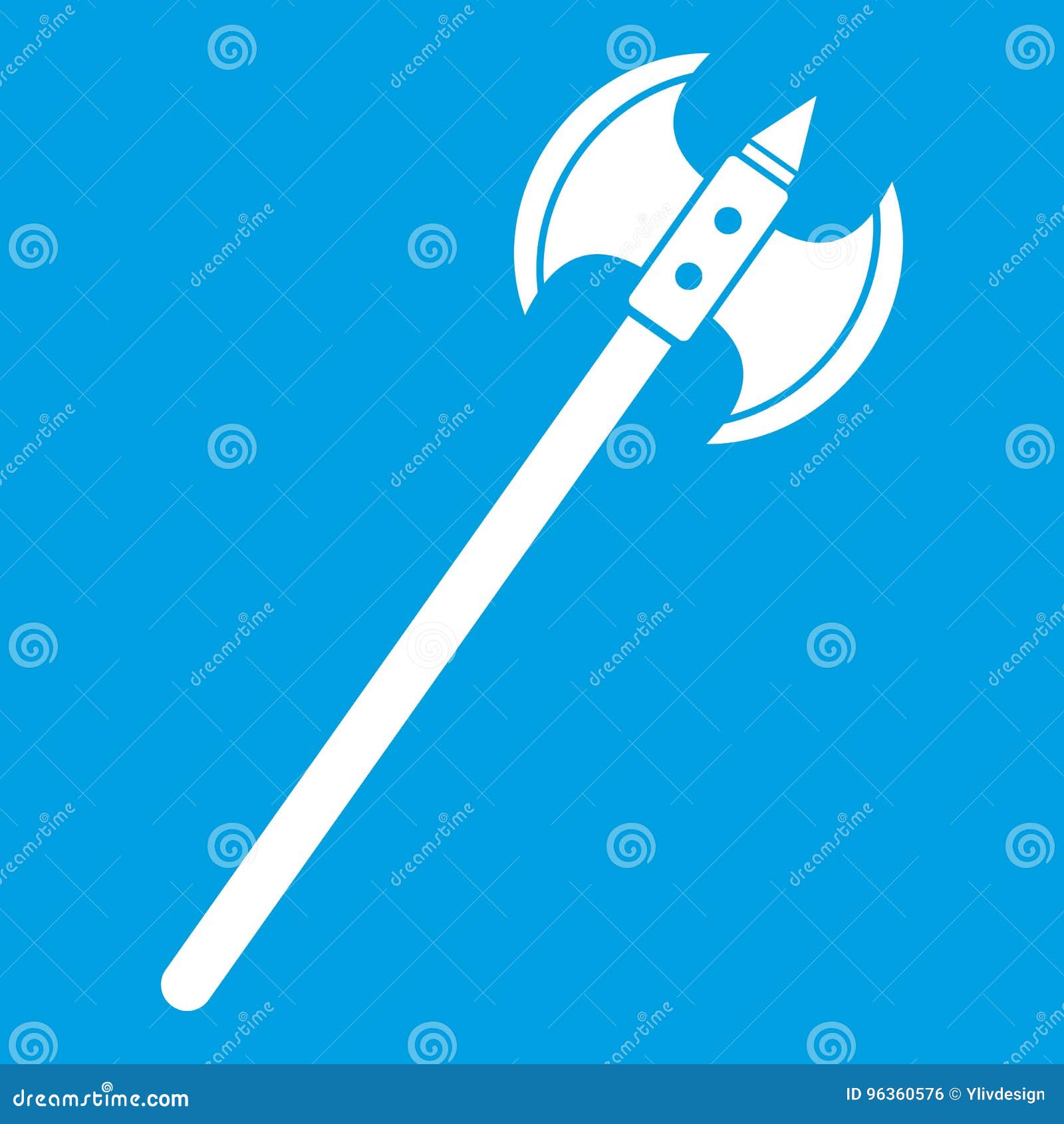Blanco Del Icono De La Alabarda Ilustración del Vector - Ilustración de ...
