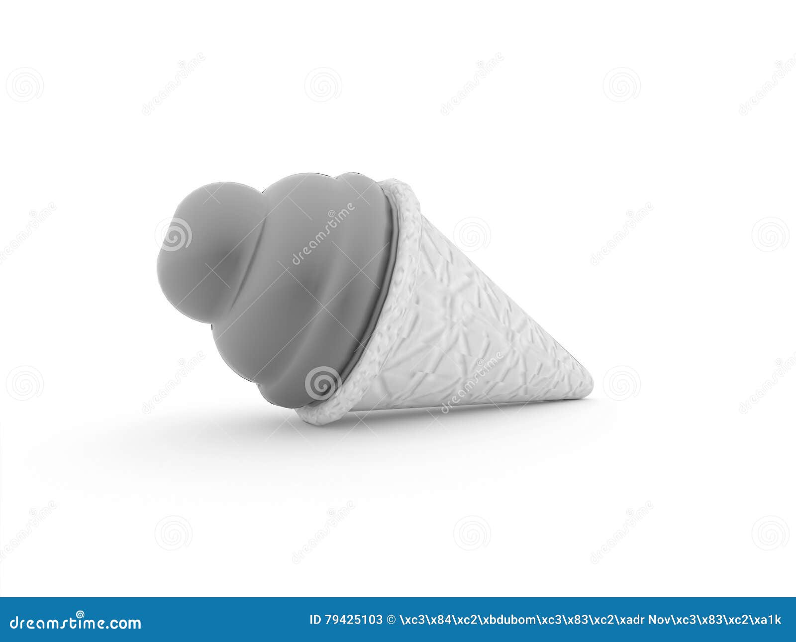 Blanco Y Negro Del Helado Aislado Imagen de archivo - Imagen de crema ...