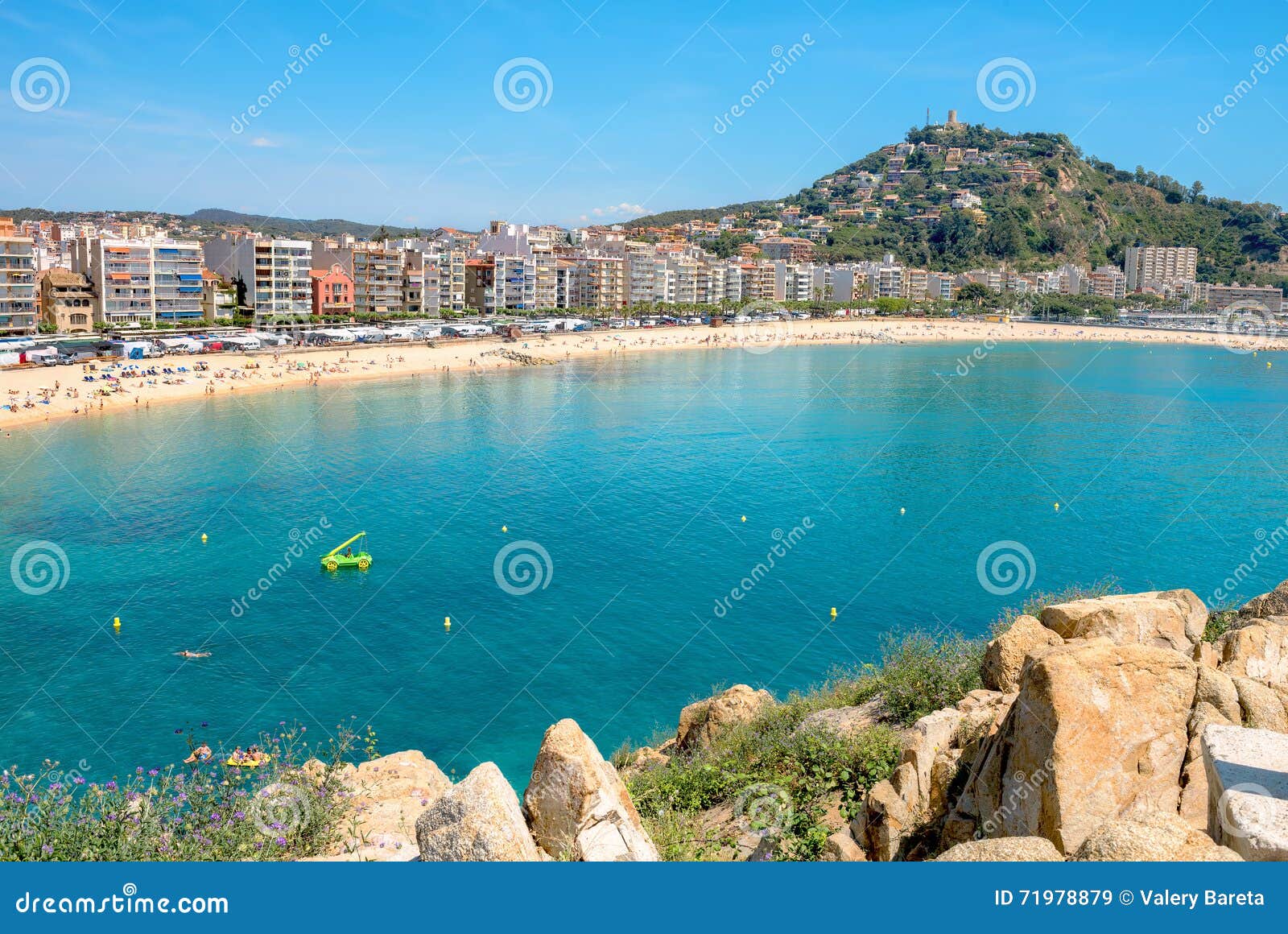 Blanes Beach. Costa Brava, Catalonia, Spain Stock Image - Image of ...