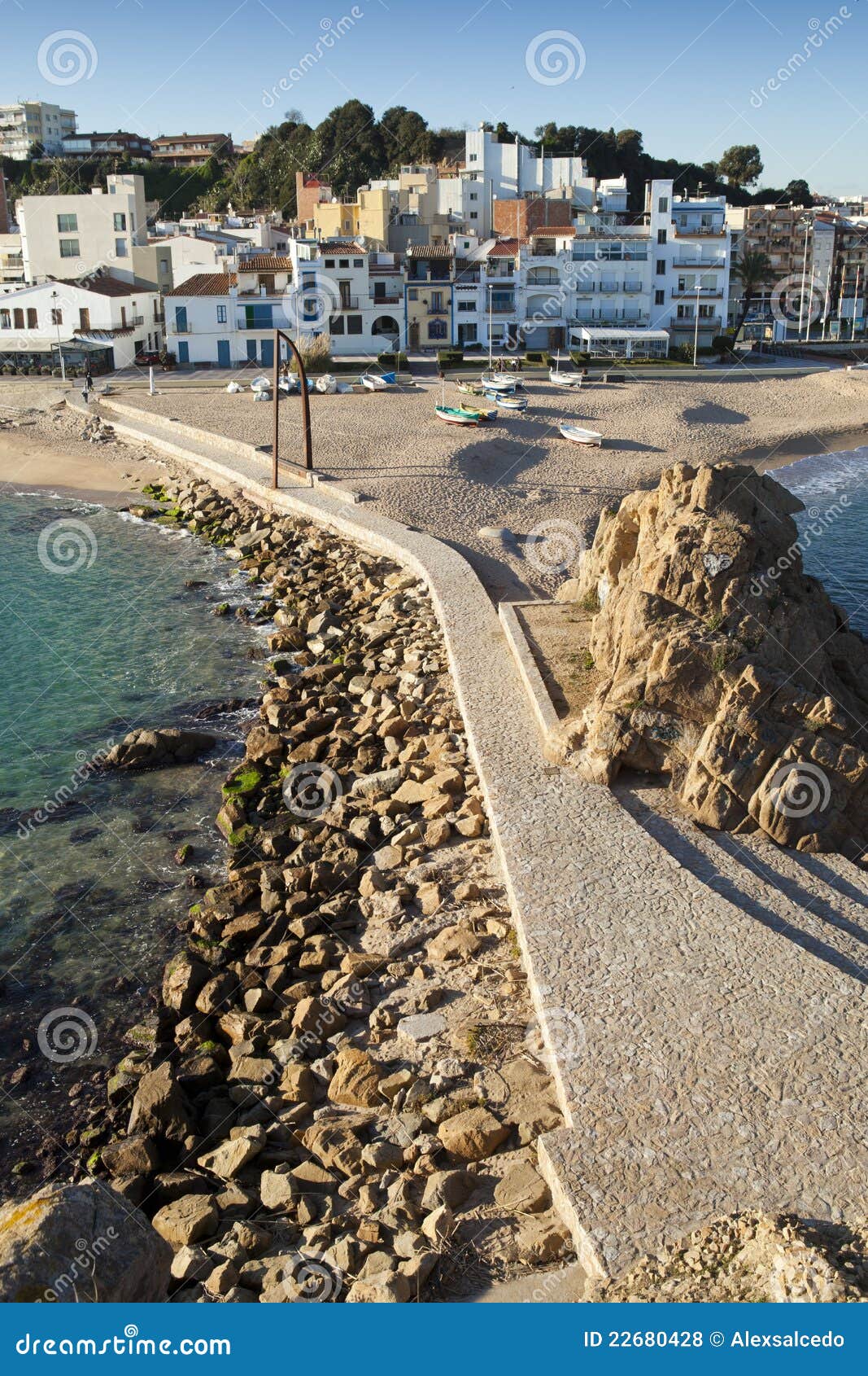 Blanes, Costa Brava. stock photo. Image of shore, travel - 22680428