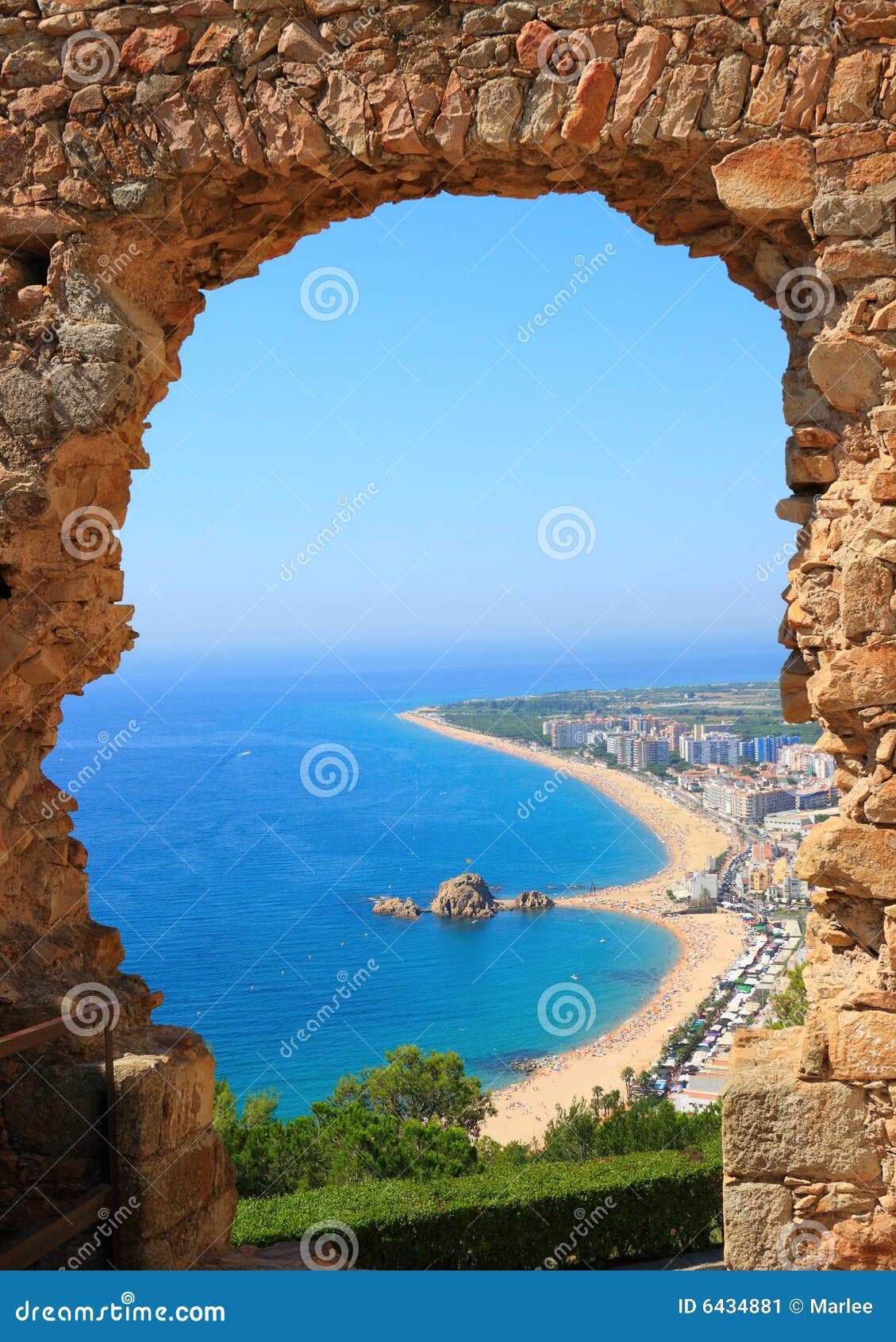Blanes View (Costa Brava, Spain) Stock Image - Image of holidays, shore ...