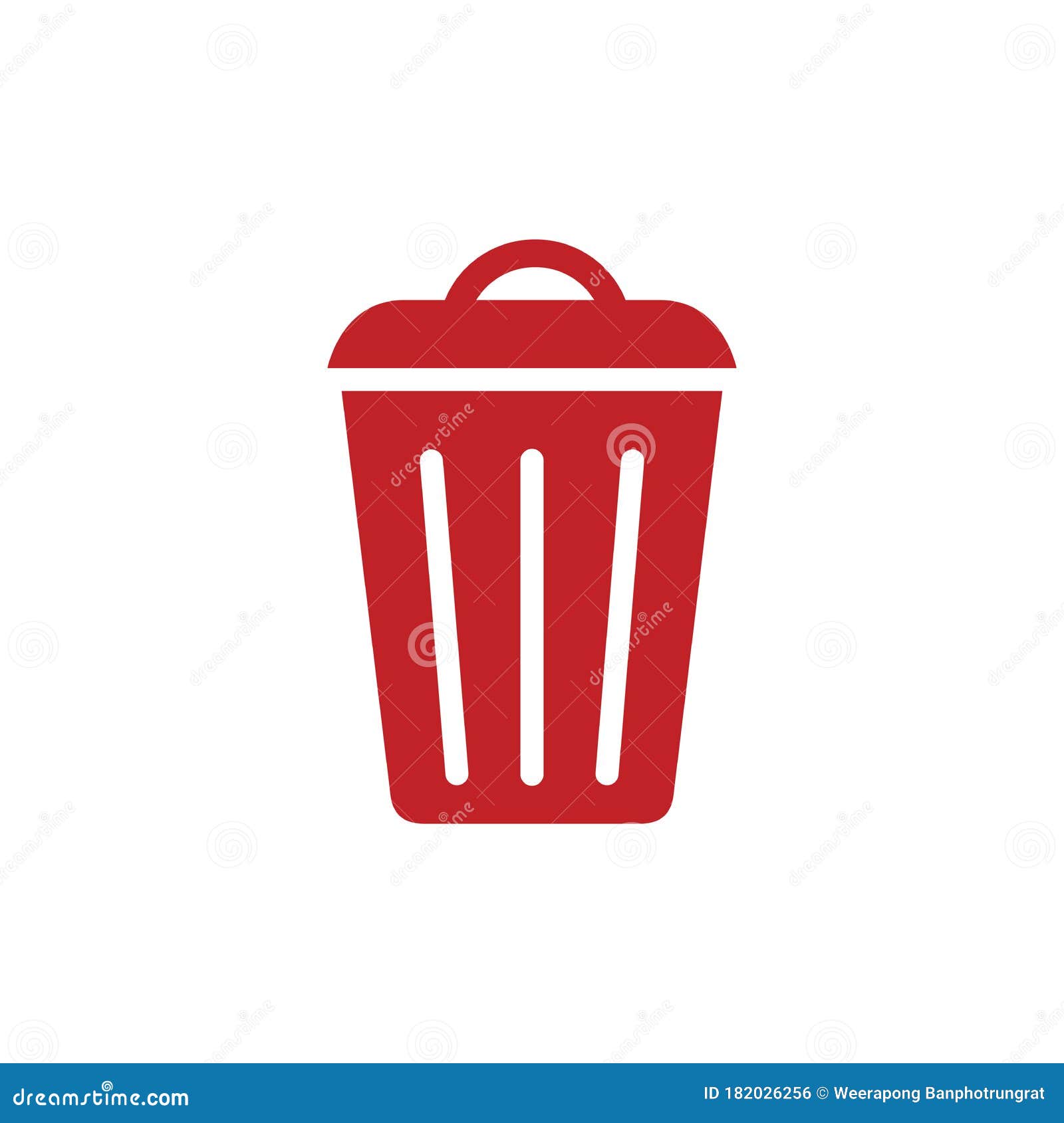 Trashcan and Delete Icon on Computer Stock Vector - Illustration of ...