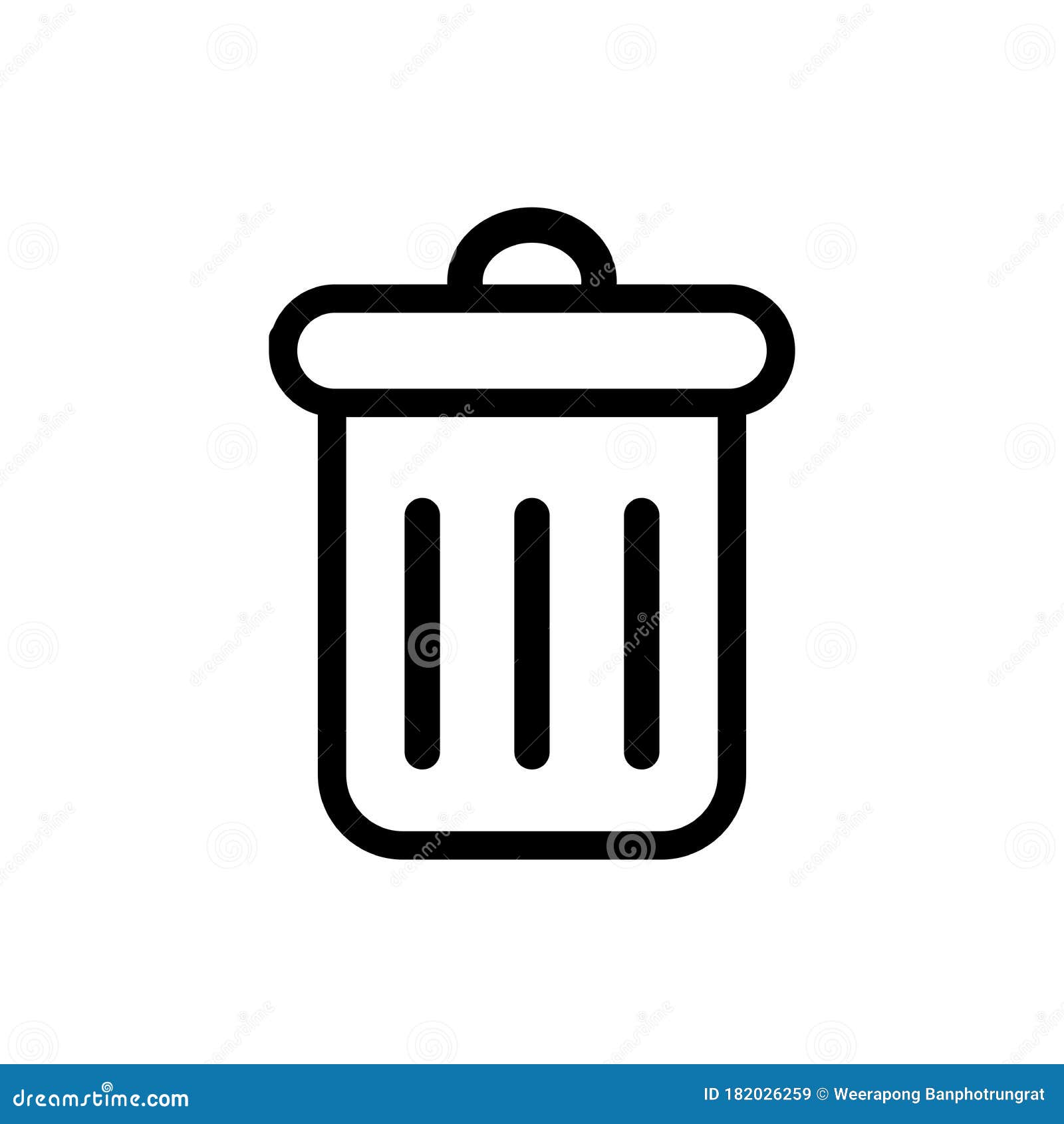Trashcan and Delete Icon on Computer Stock Vector - Illustration of ...