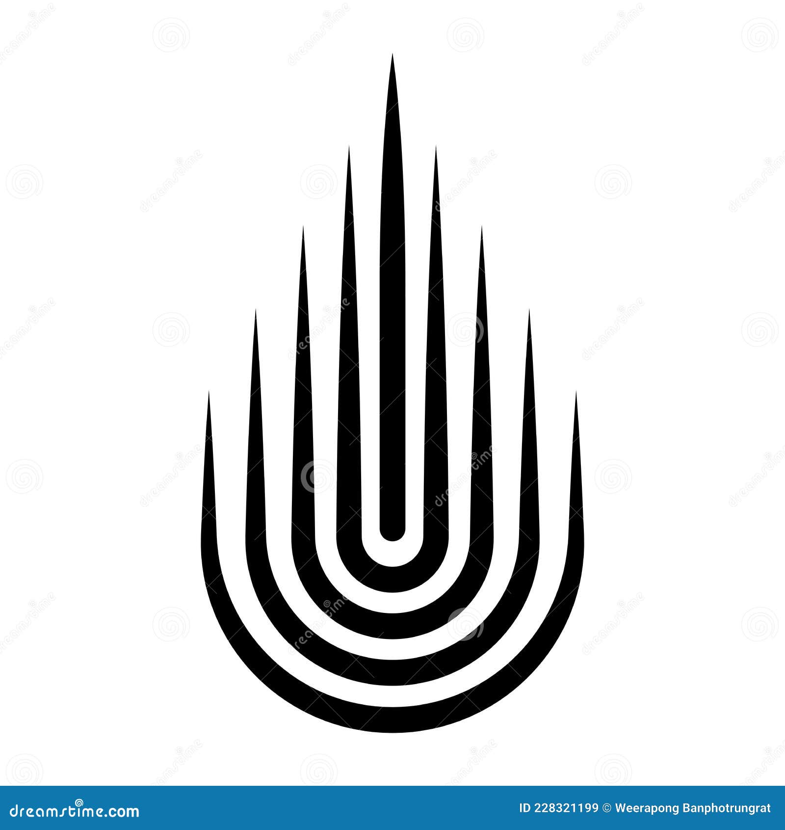 Sharp Shape Abstract Logo Design, Drop of Water, Flame of Fire ...