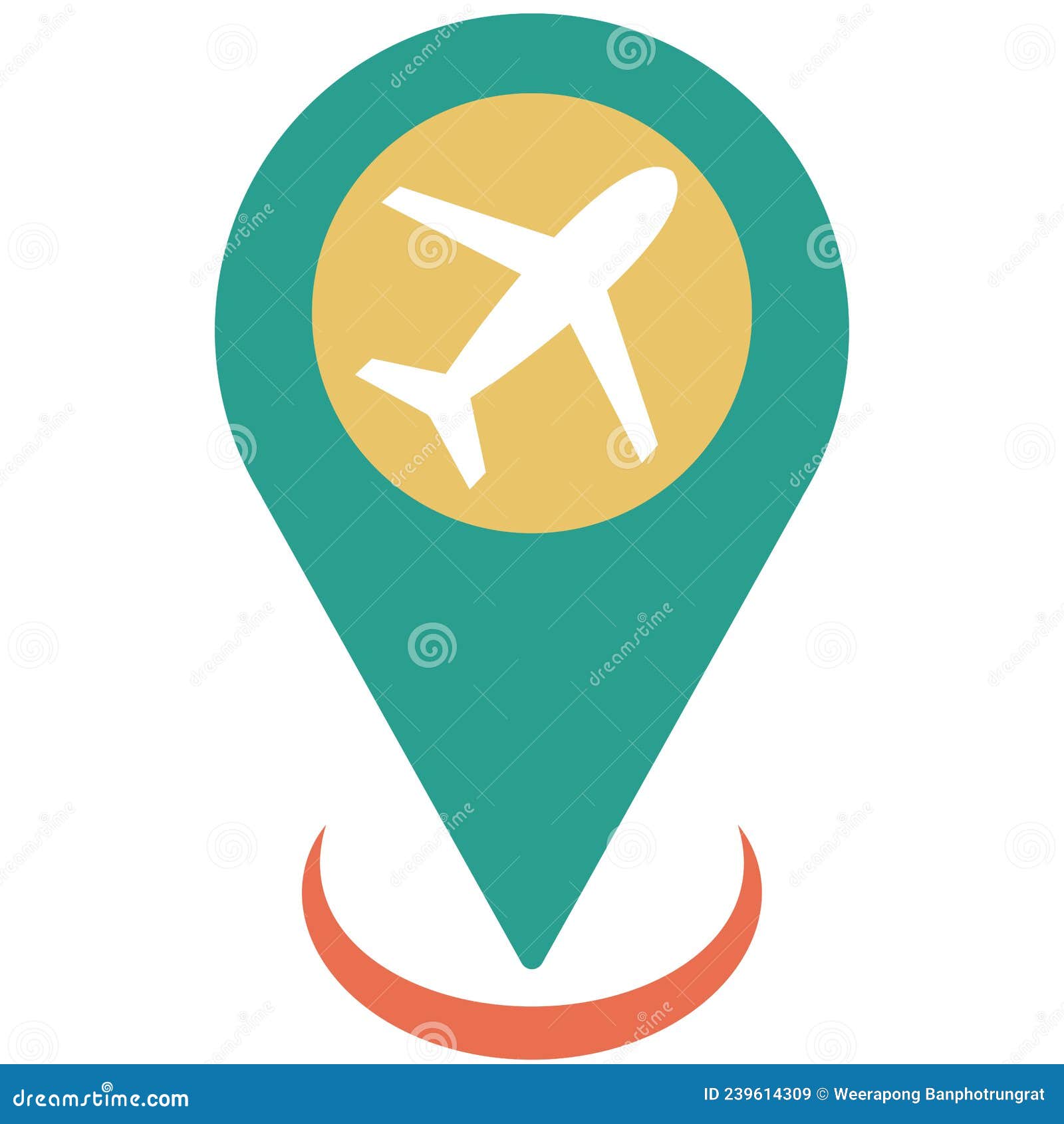 Check in Pin Icon at the Airport, Airplane Icon, Aeroplane Vector Stock ...