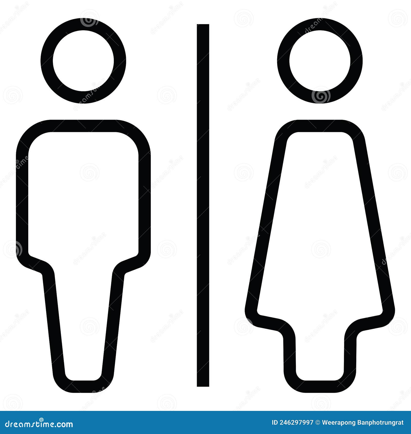 Toilet Sign in the Public, Restroom or Bathroom Icon Stock Vector ...