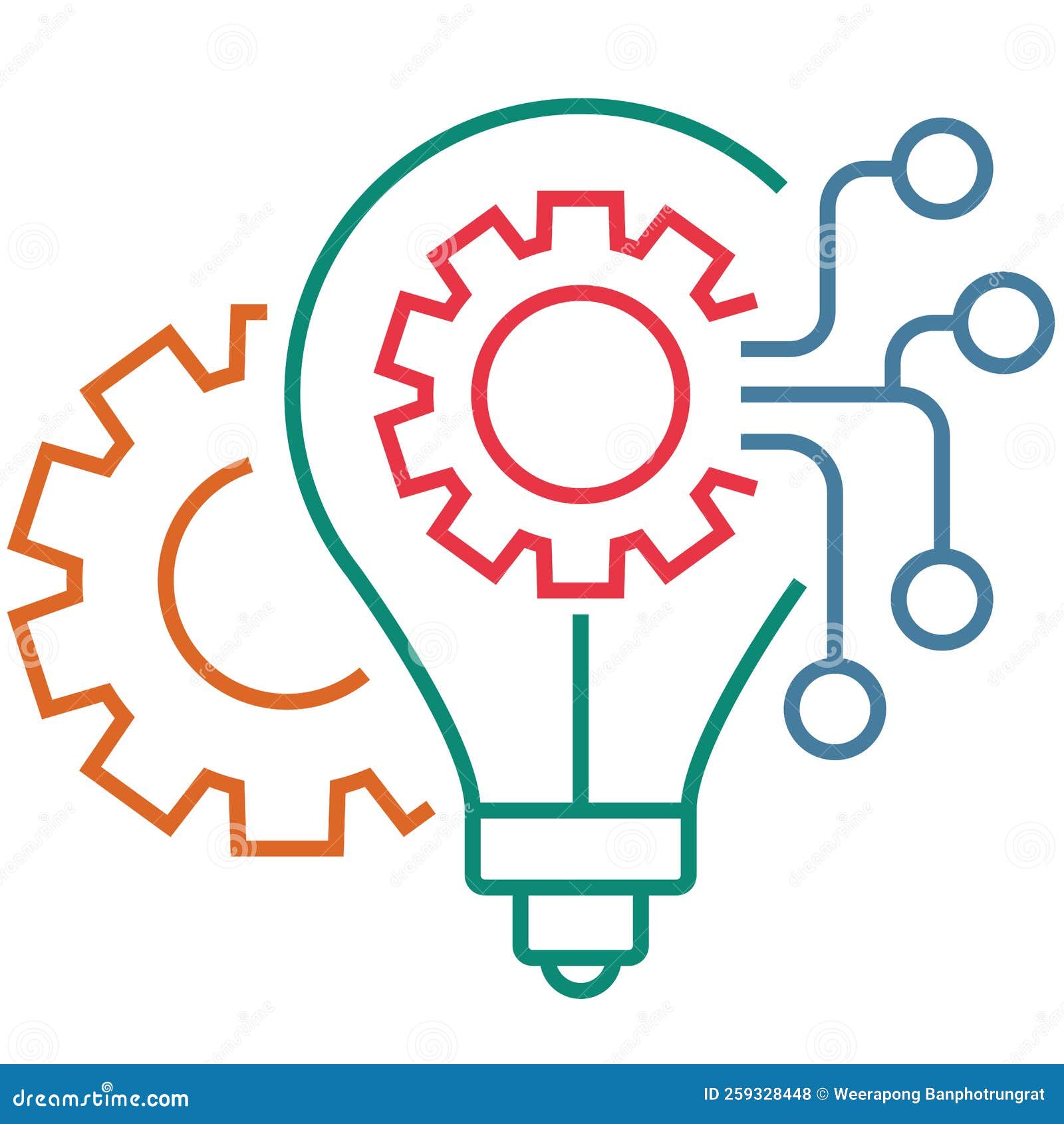 Light and Lamp Icon, Creativity Idea of Creator, Wisdom and Knowledge ...