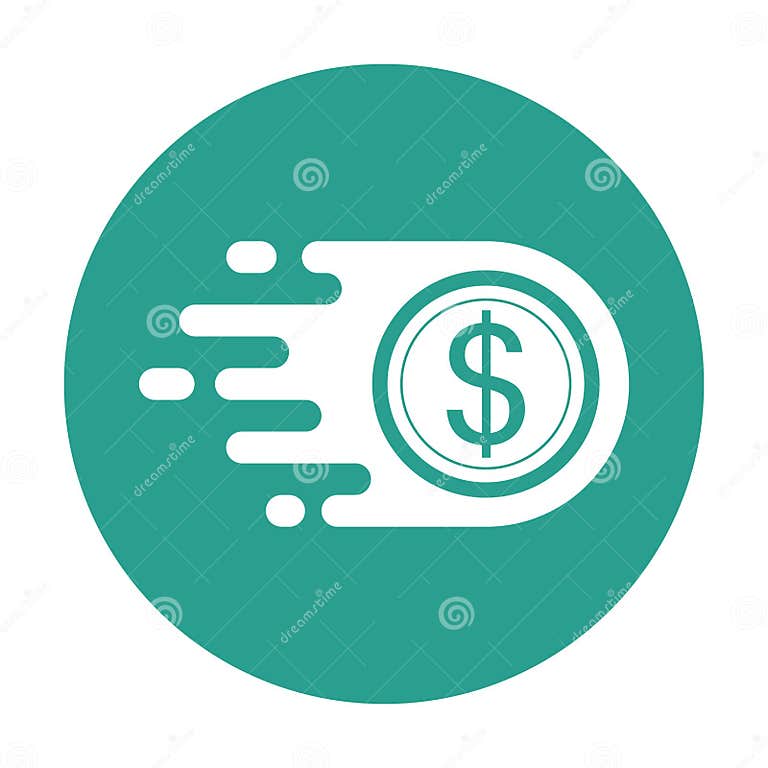 Fast Money Transfer Sign, Quick Service and on Time Delivery Symbol ...
