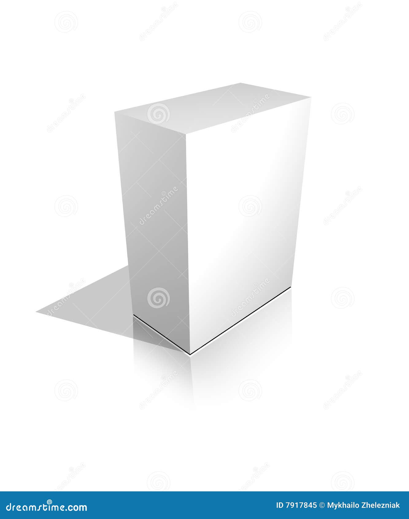Blank 3d box stock illustration. Illustration of dimensional - 7917845