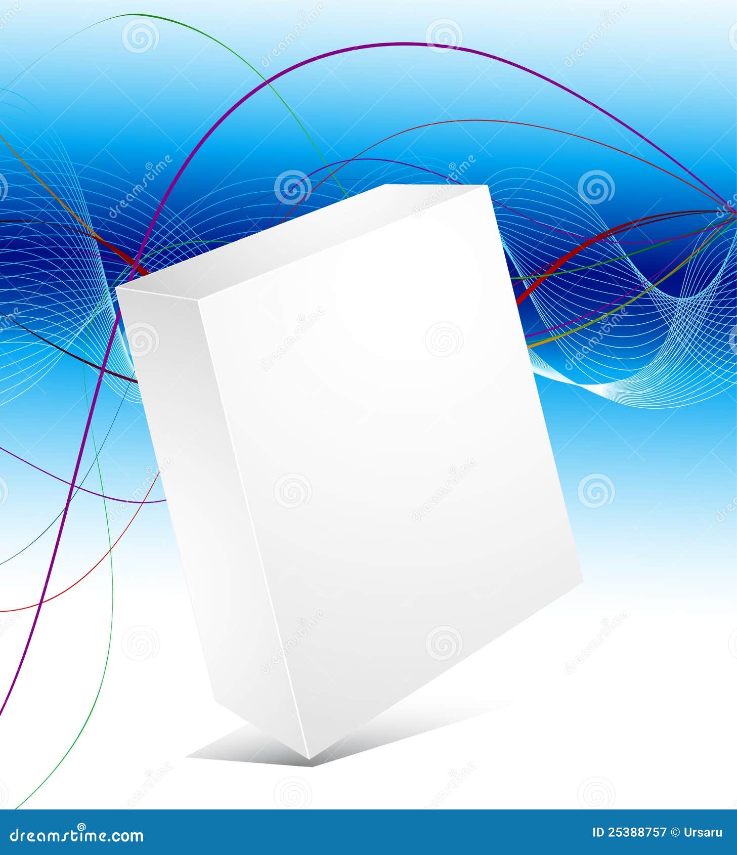 Blank 3d Box with Abstract Background Stock Illustration - Illustration ...