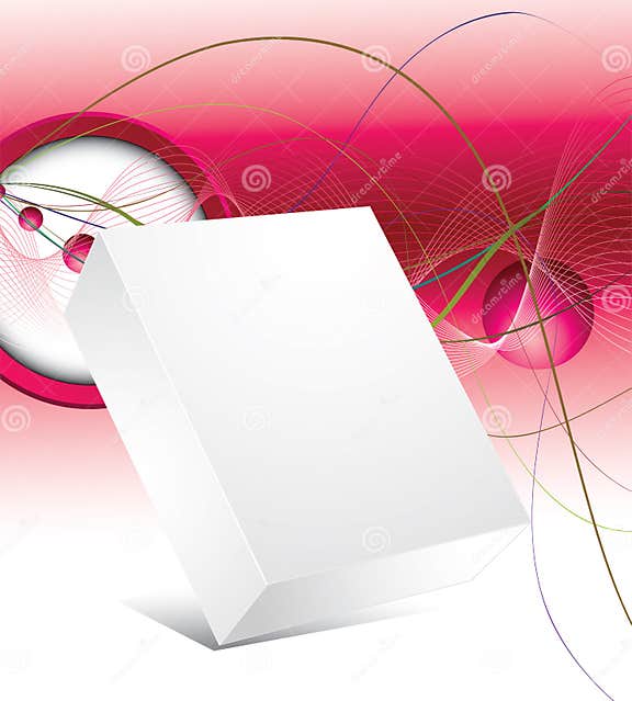 Blank 3d Box with Abstract Background Stock Illustration - Illustration ...