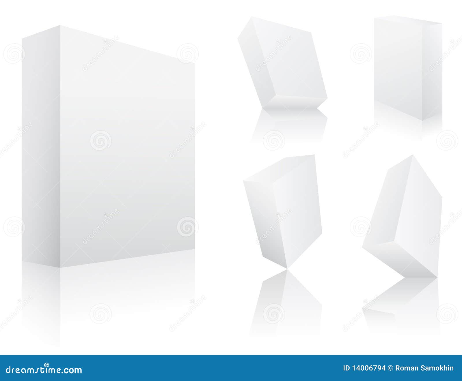 Blank 3d boxes Vectors stock vector. Illustration of package - 14006794