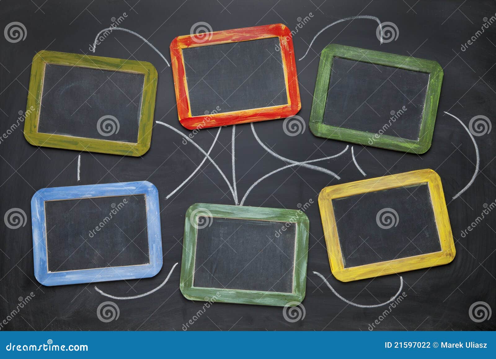 Blank Abstract Network or Flowchart Stock Photo - Image of connection ...