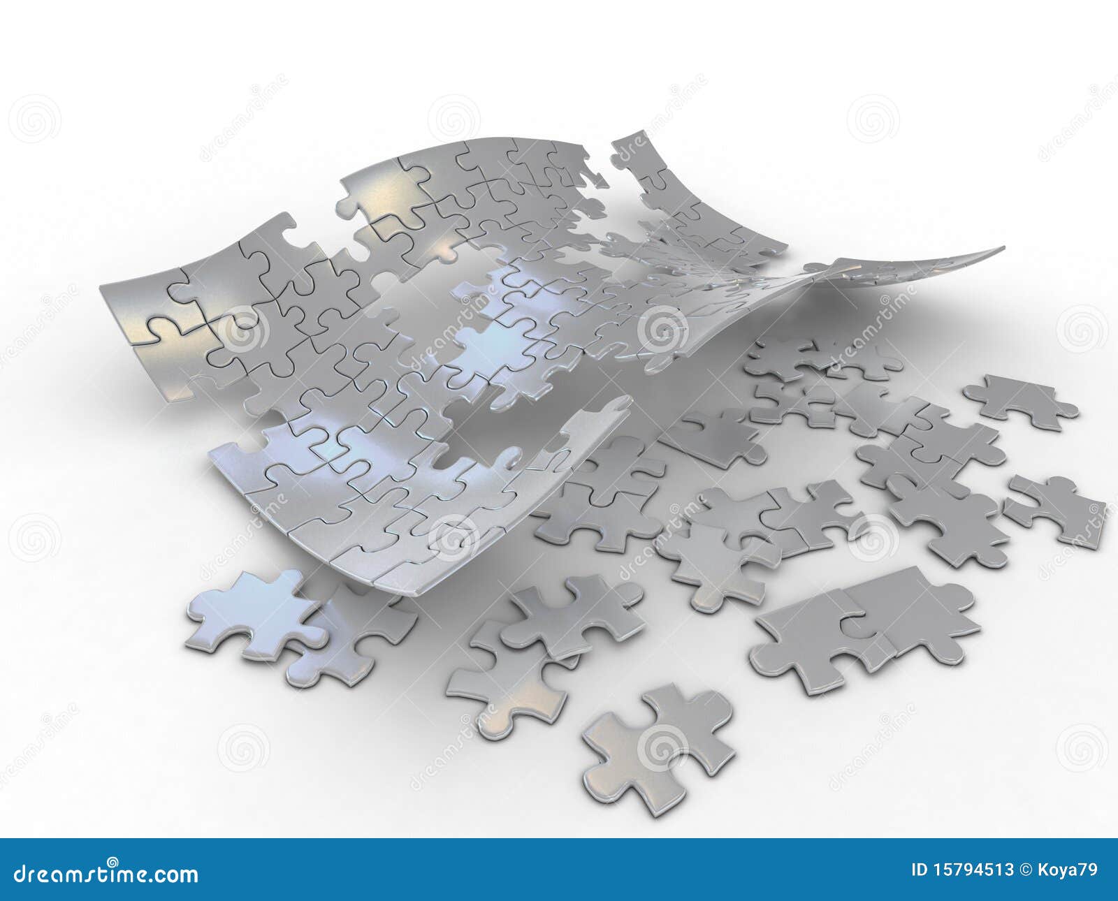 Blank Abstract Puzzle on White Background Stock Illustration ...