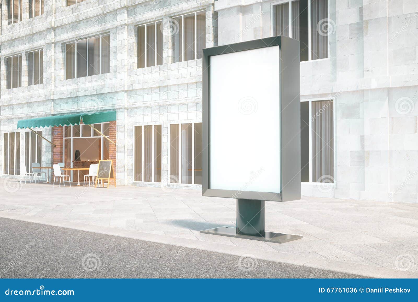 Blank ad banner stock illustration. Illustration of cafe - 67761036