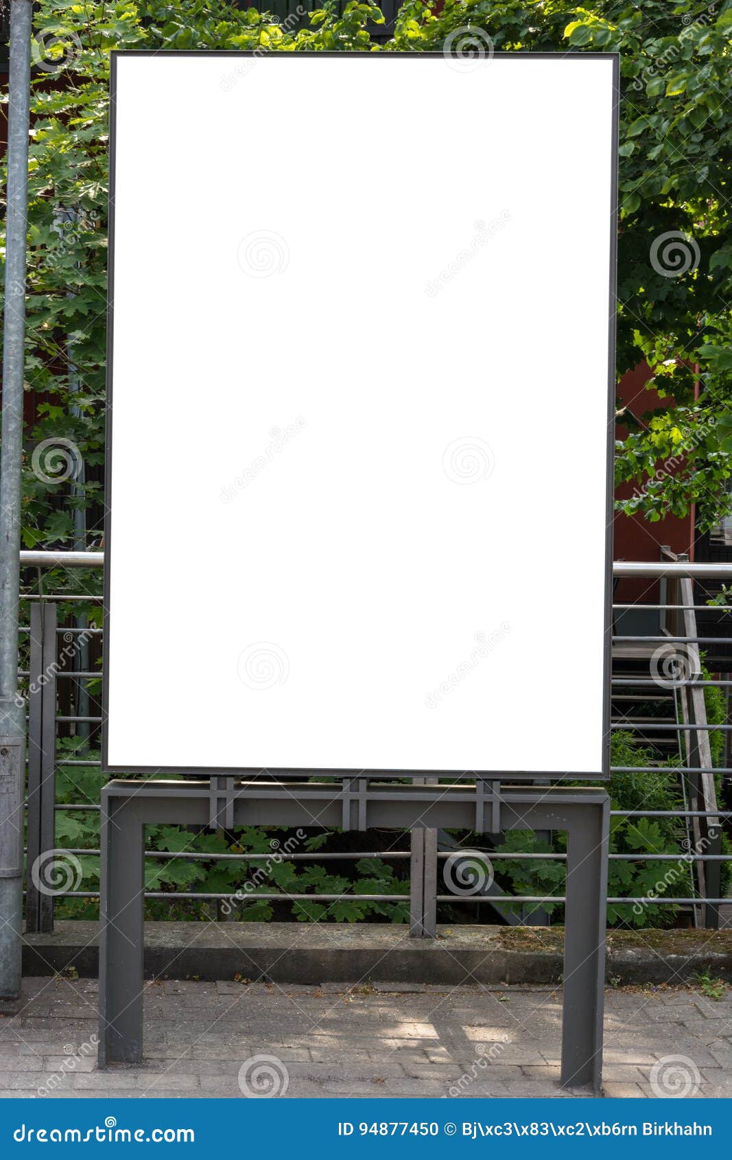 Blank Ad Space Sign Isolated in the Street Stock Photo - Image of ...