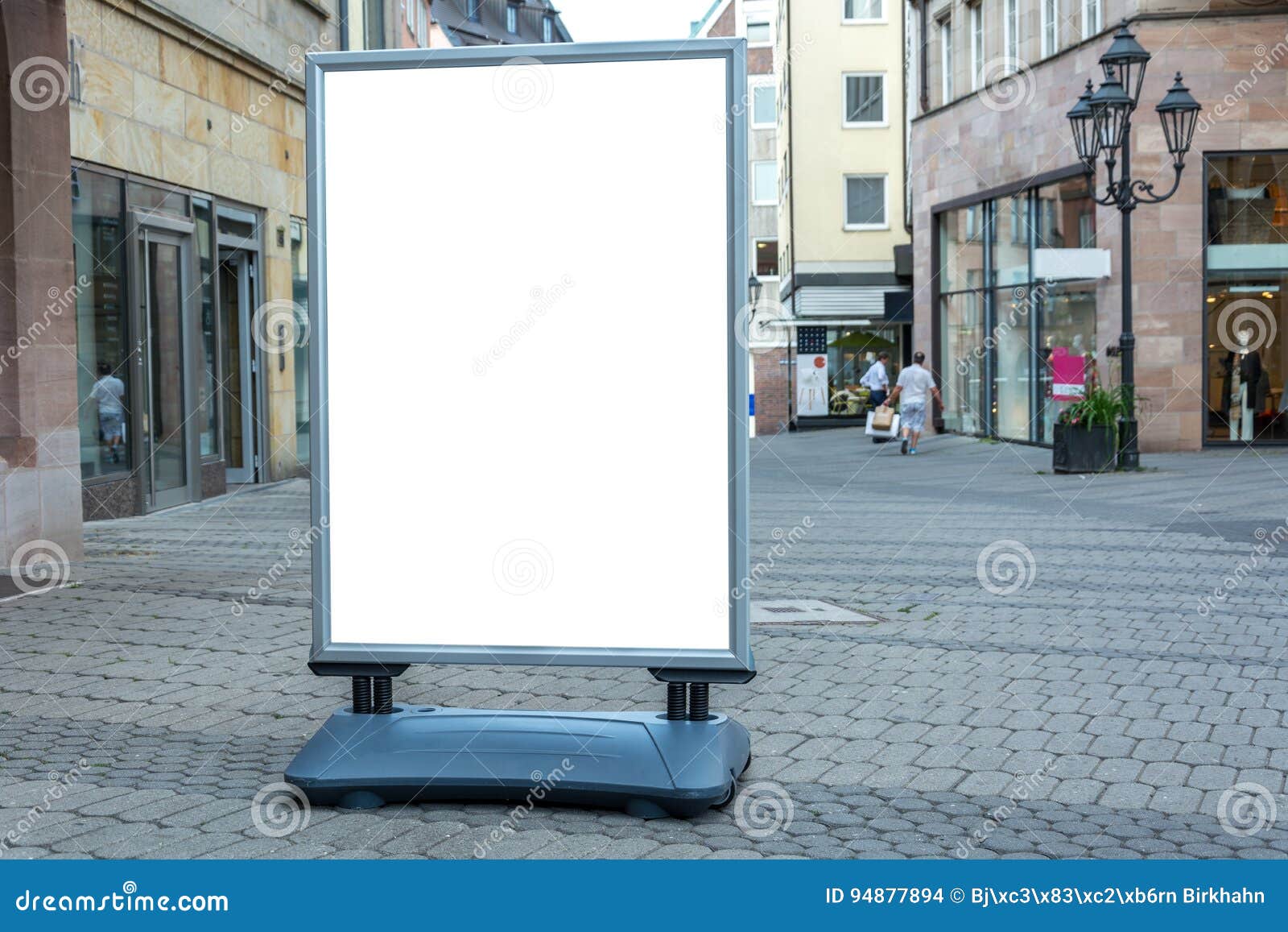 Blank Ad Space Sign Isolated in the Street Stock Photo - Image of urban ...