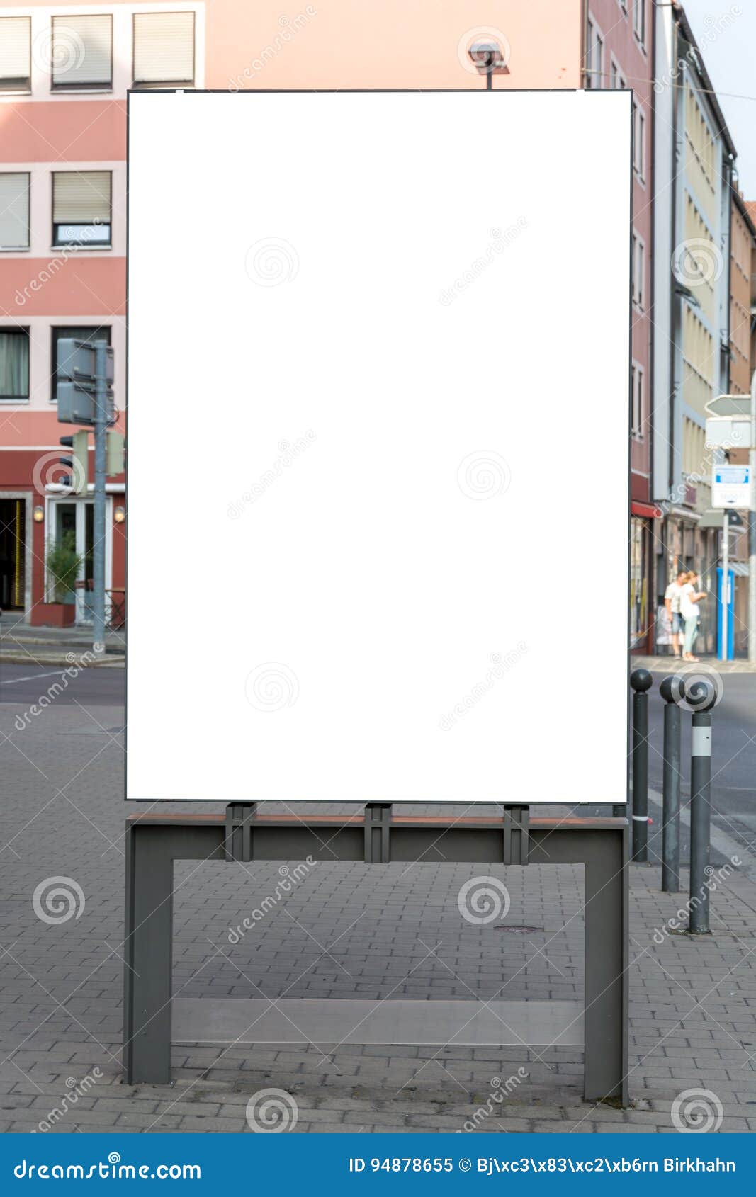 Blank Ad Space Sign Isolated in the Street Stock Image - Image of ...