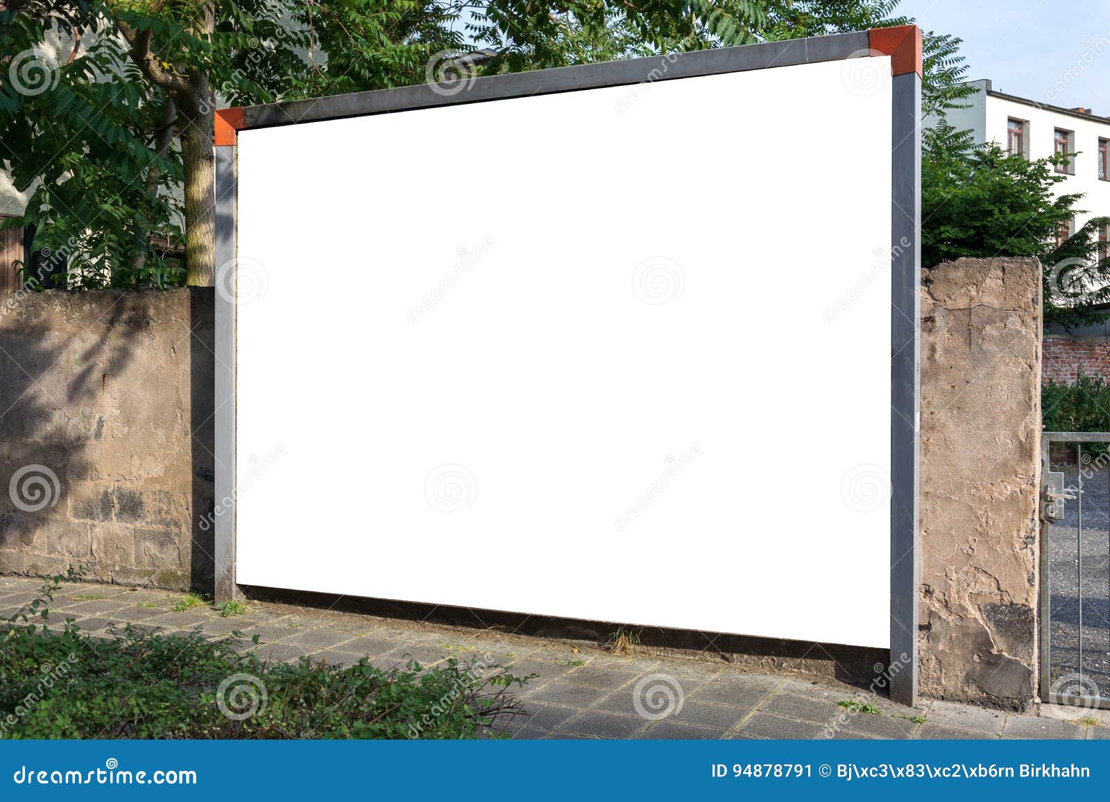 Blank Ad Space Sign Isolated in the Street Stock Image - Image of ...